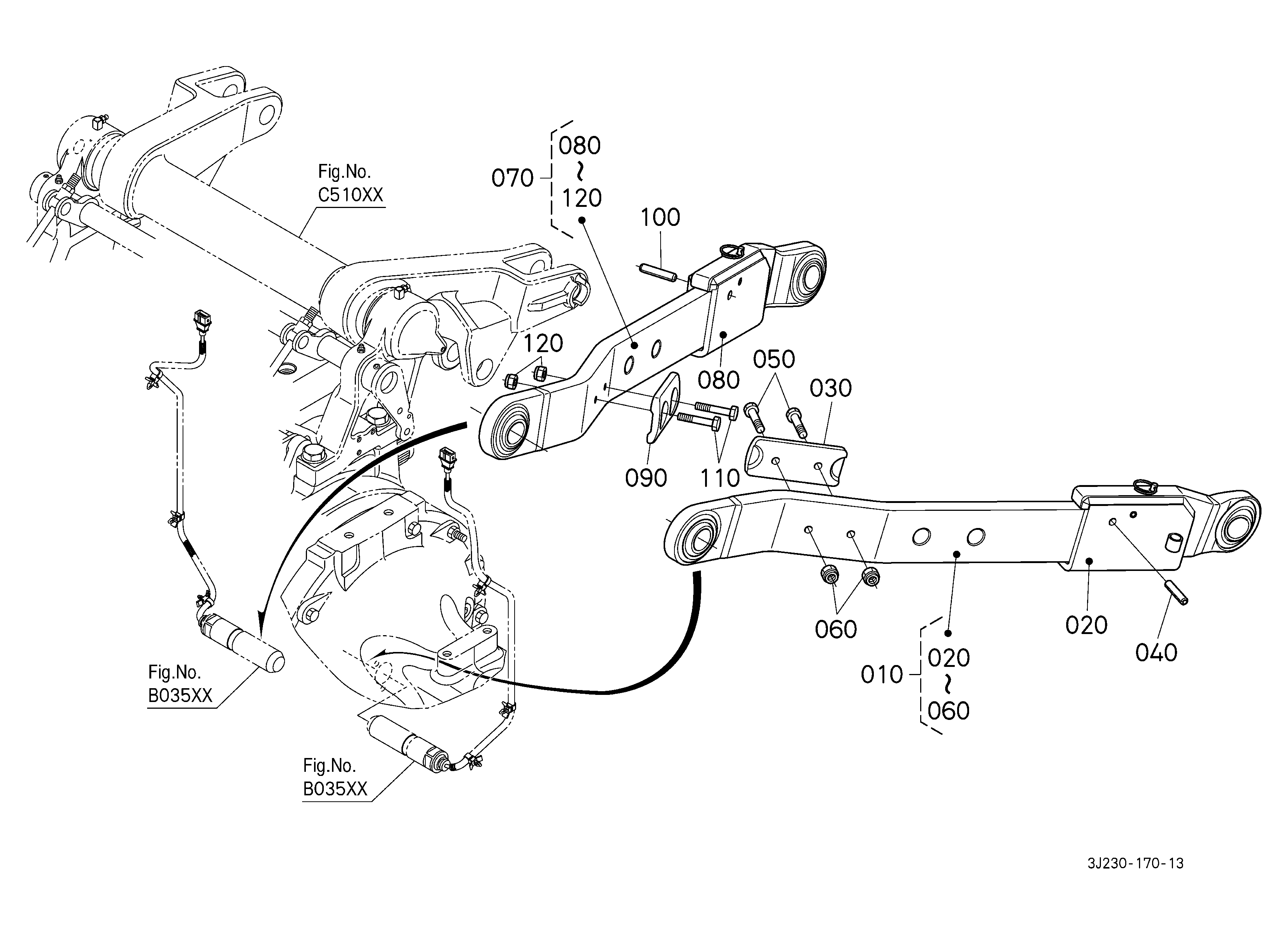 Kubota M7-171P Parts Diagrams