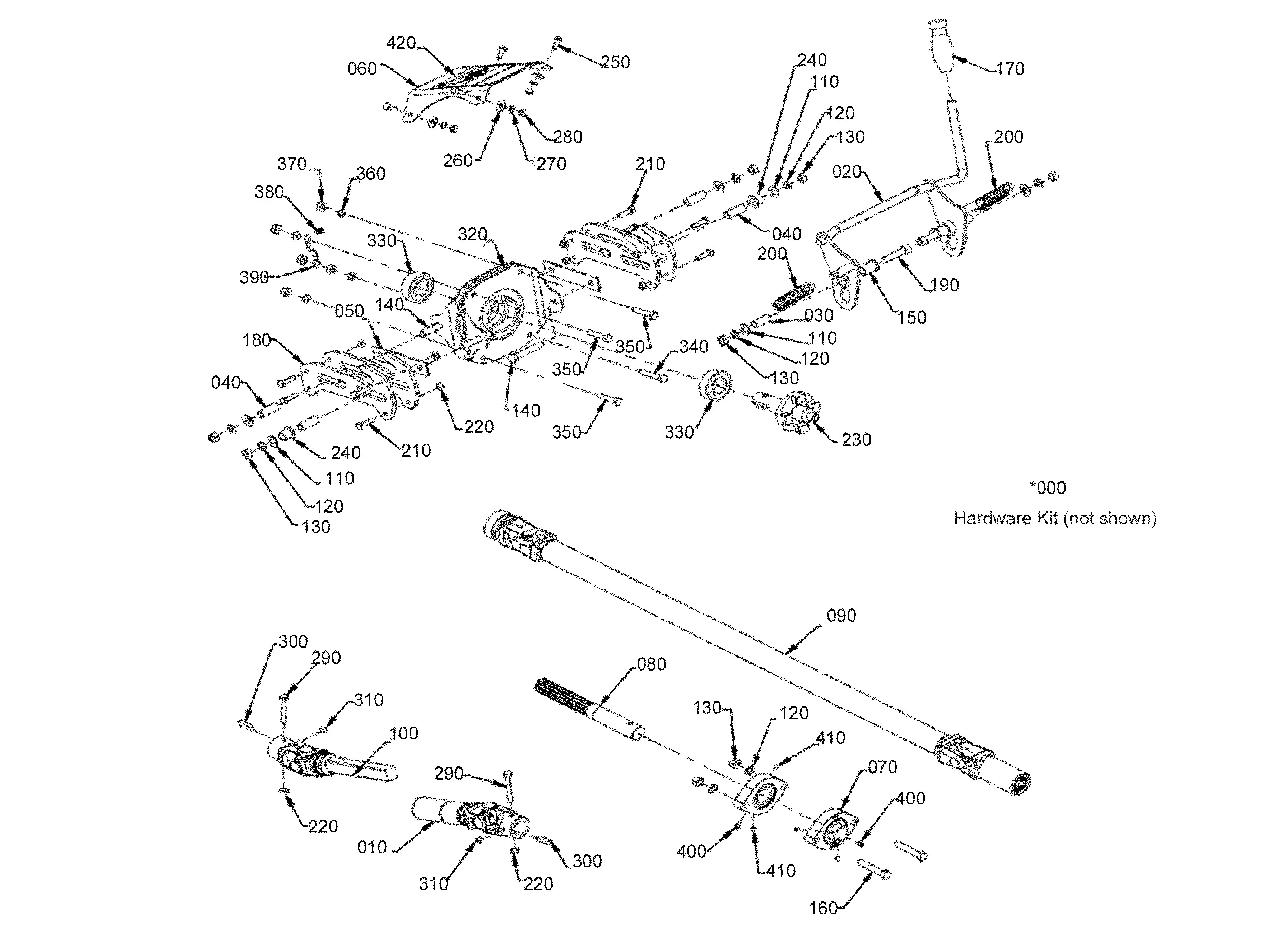Kubota GR2700B (QUICK ATTACH HITCH AND SUBFRAME) Parts Diagrams
