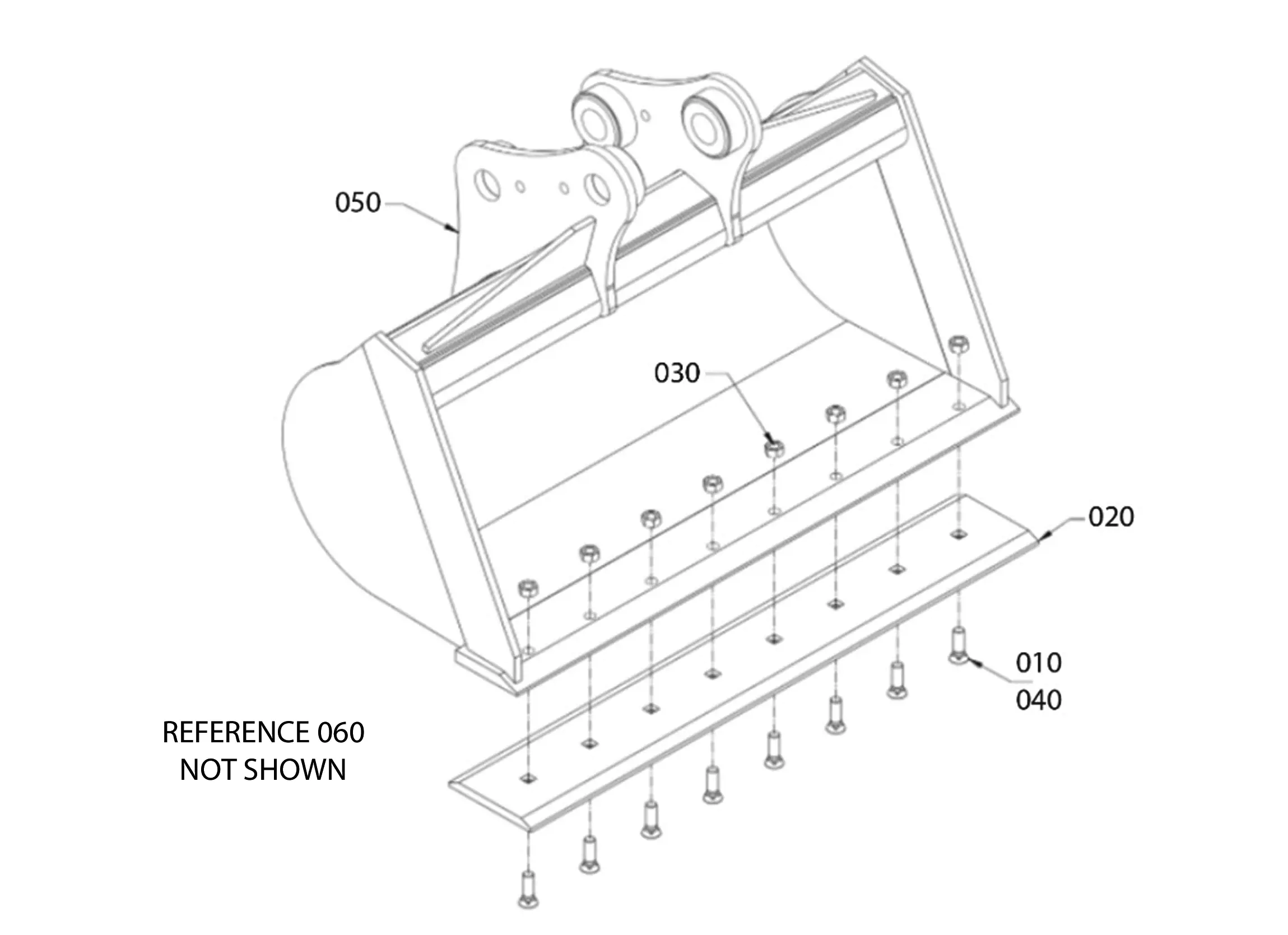 Kubota K7436 48" PIN ON GRADING BUCKET (K7436 48" PIN ON GRADING BUCKET ...
