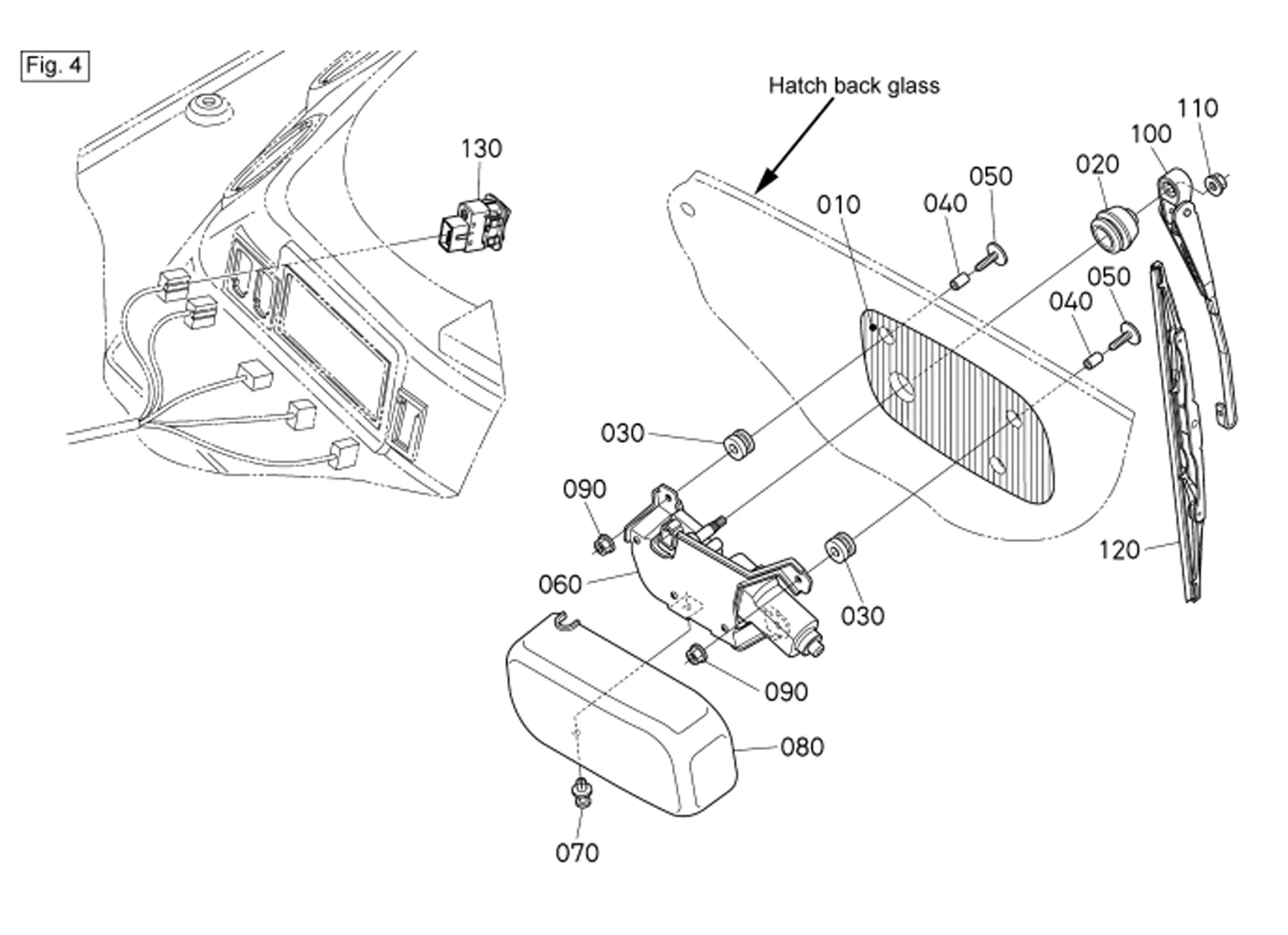 Kubota L8364 (L8364 REAR WIPER KIT) Parts Diagrams