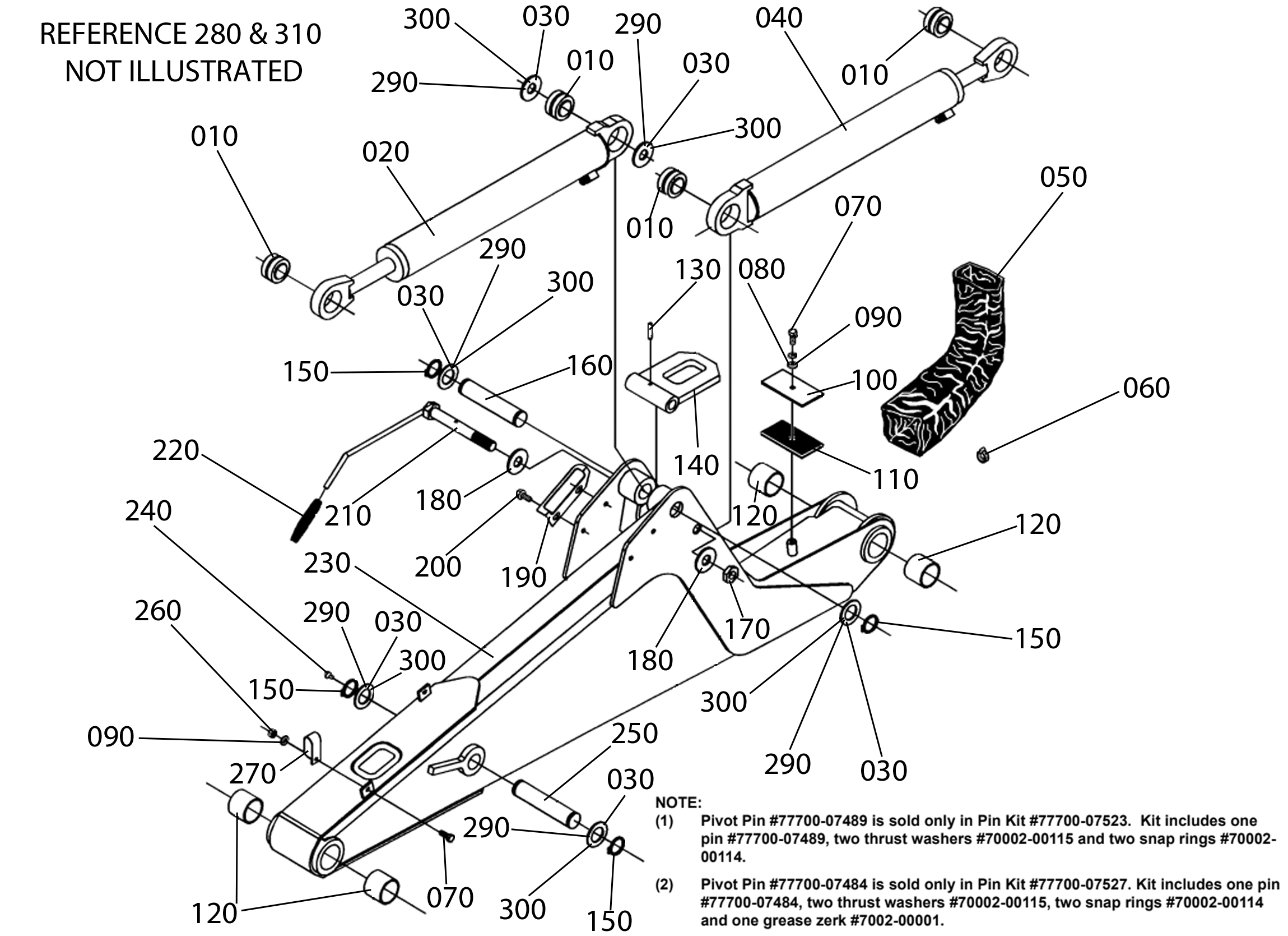Kubota M4509 & M4509V BACKHOE S/N 483918 AND ABOVE Parts Diagrams