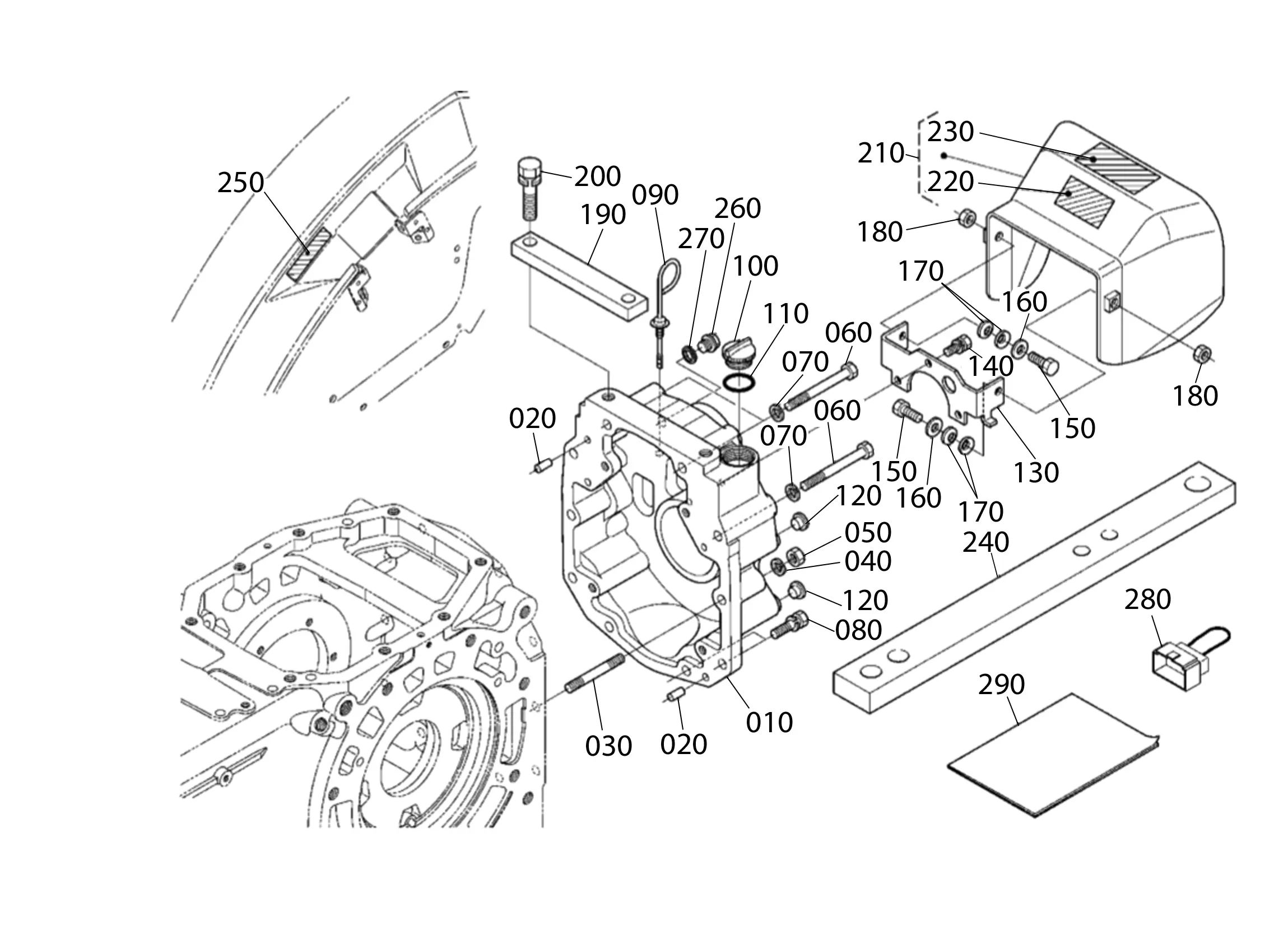 Kubota M7623A (SPEED PTO KIT (510/1000)) Parts Diagrams