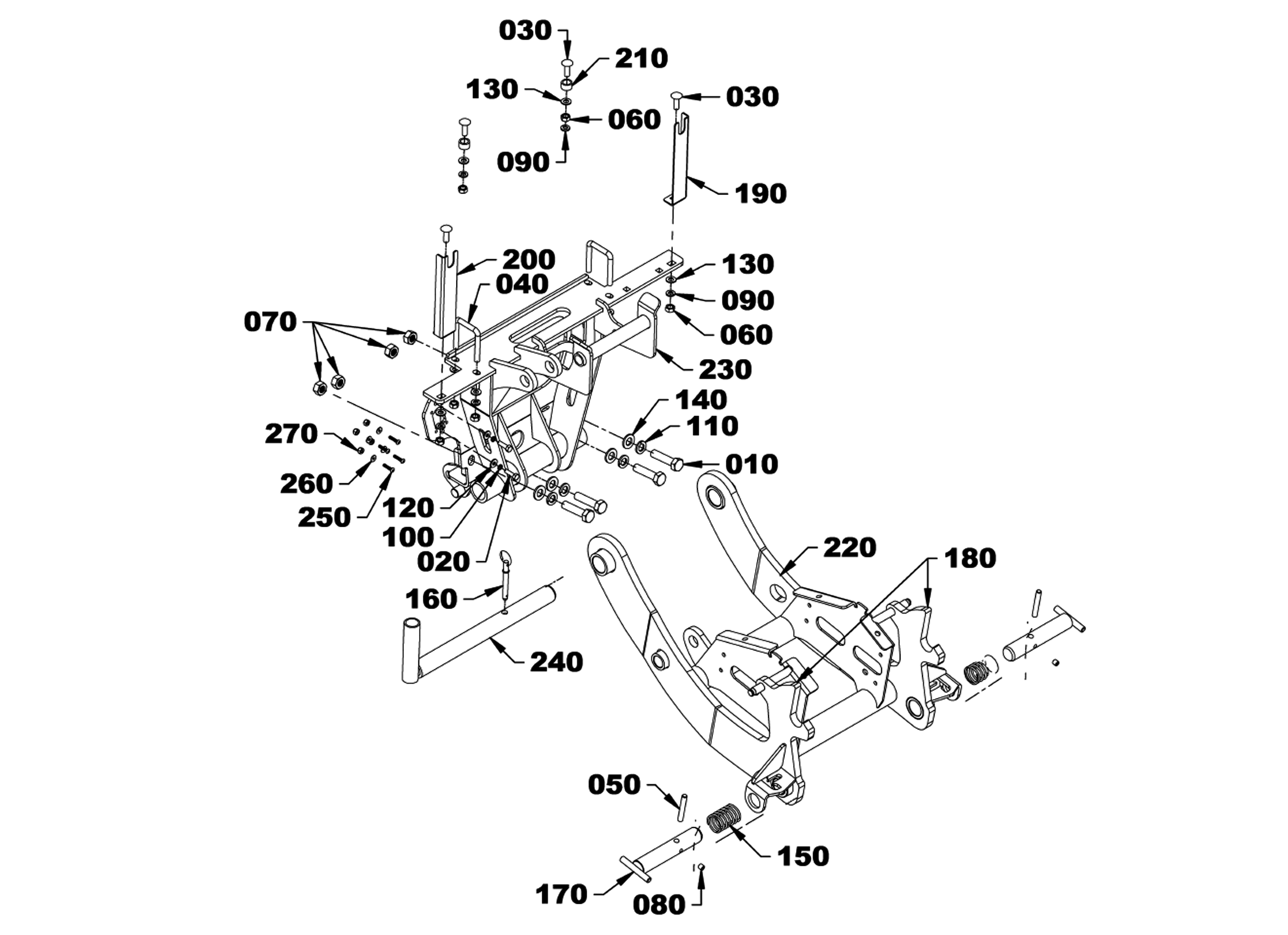 Kubota V5293B S/N 22000001 AND UP (4 POINT HITCH & POWER UNIT) Parts ...