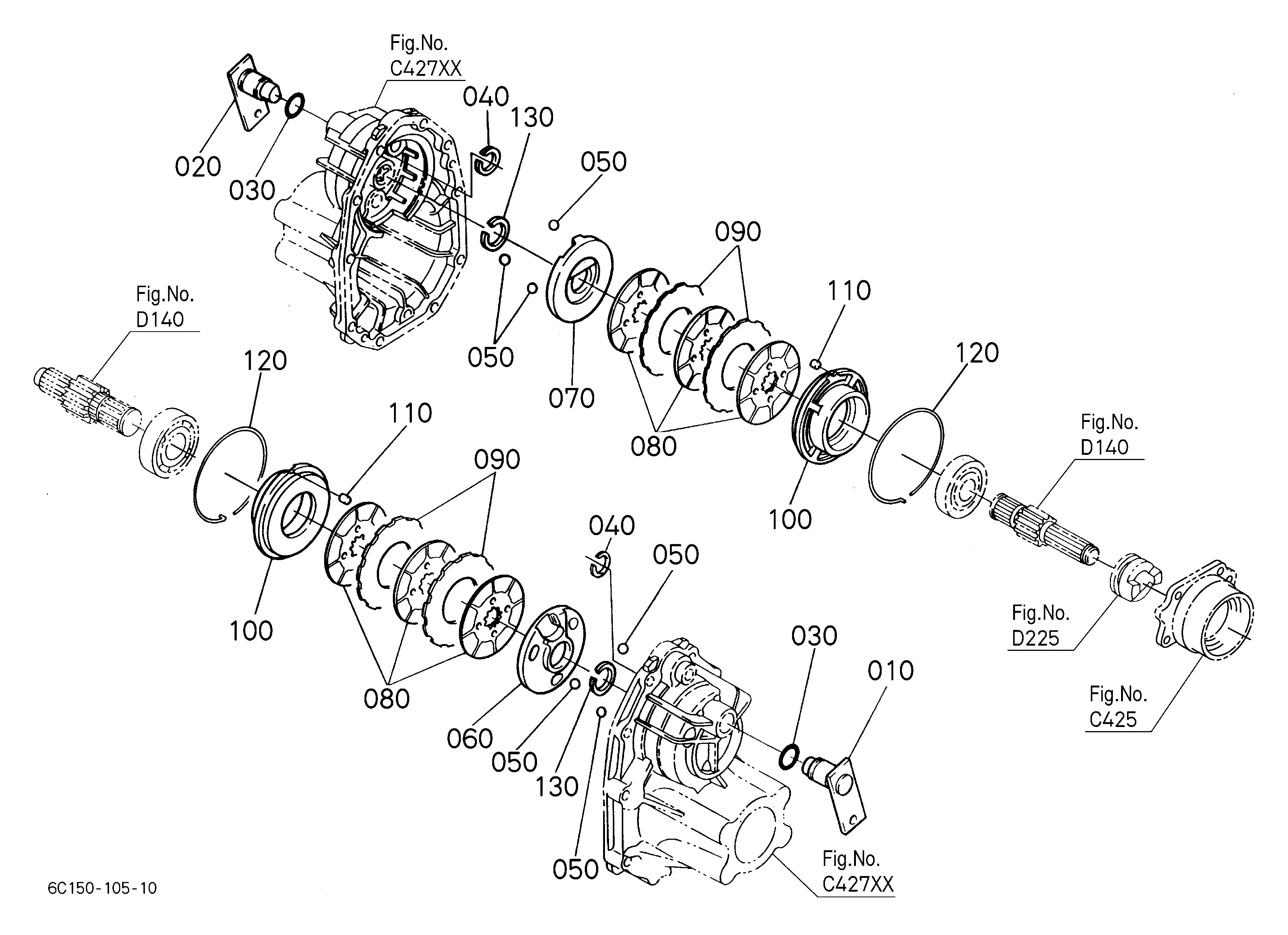 Kubota B2410HSE (Hydrostatic Transmission, 2wd) Parts Diagrams
