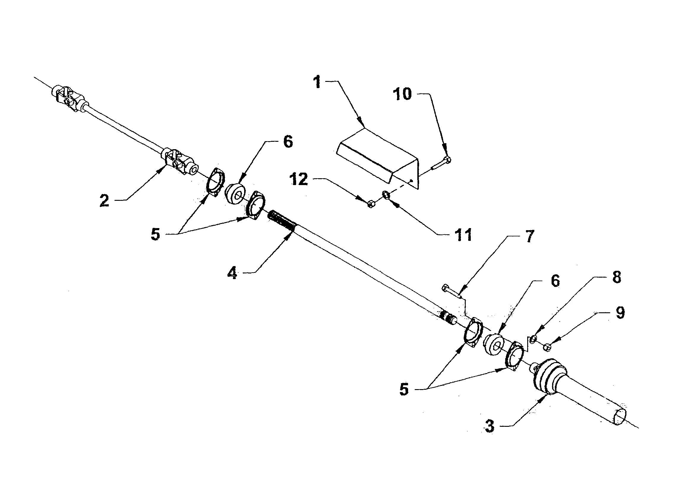 Kubota B2762 (MID PTO DRIVE KIT) Parts Diagrams