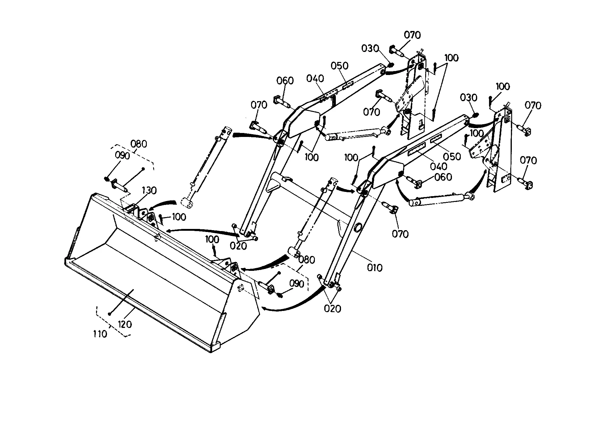 Kubota BF800 (FRONT LOADER) Parts Diagrams