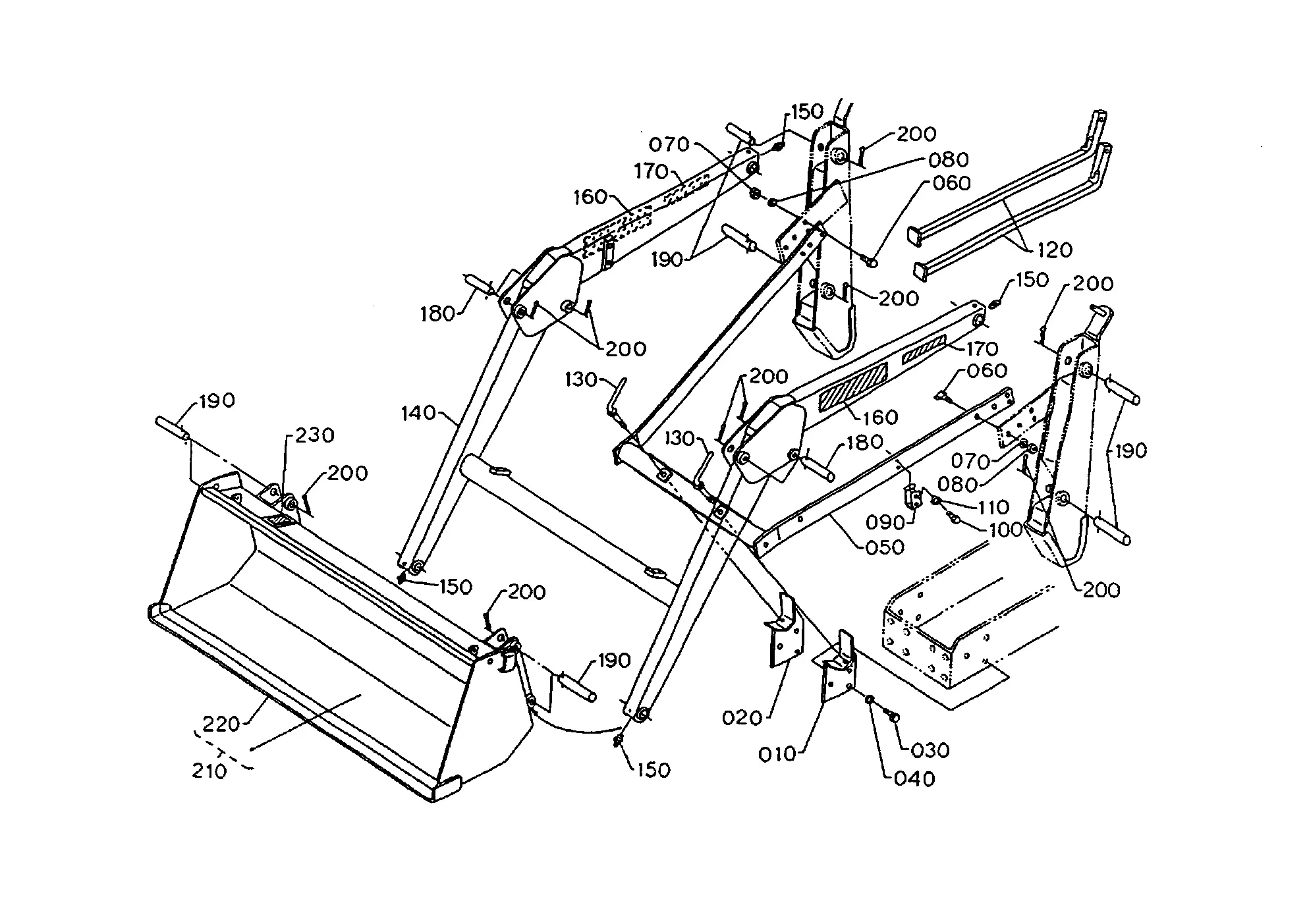 Kubota LA300 (FRONT LOADER) Parts Diagrams