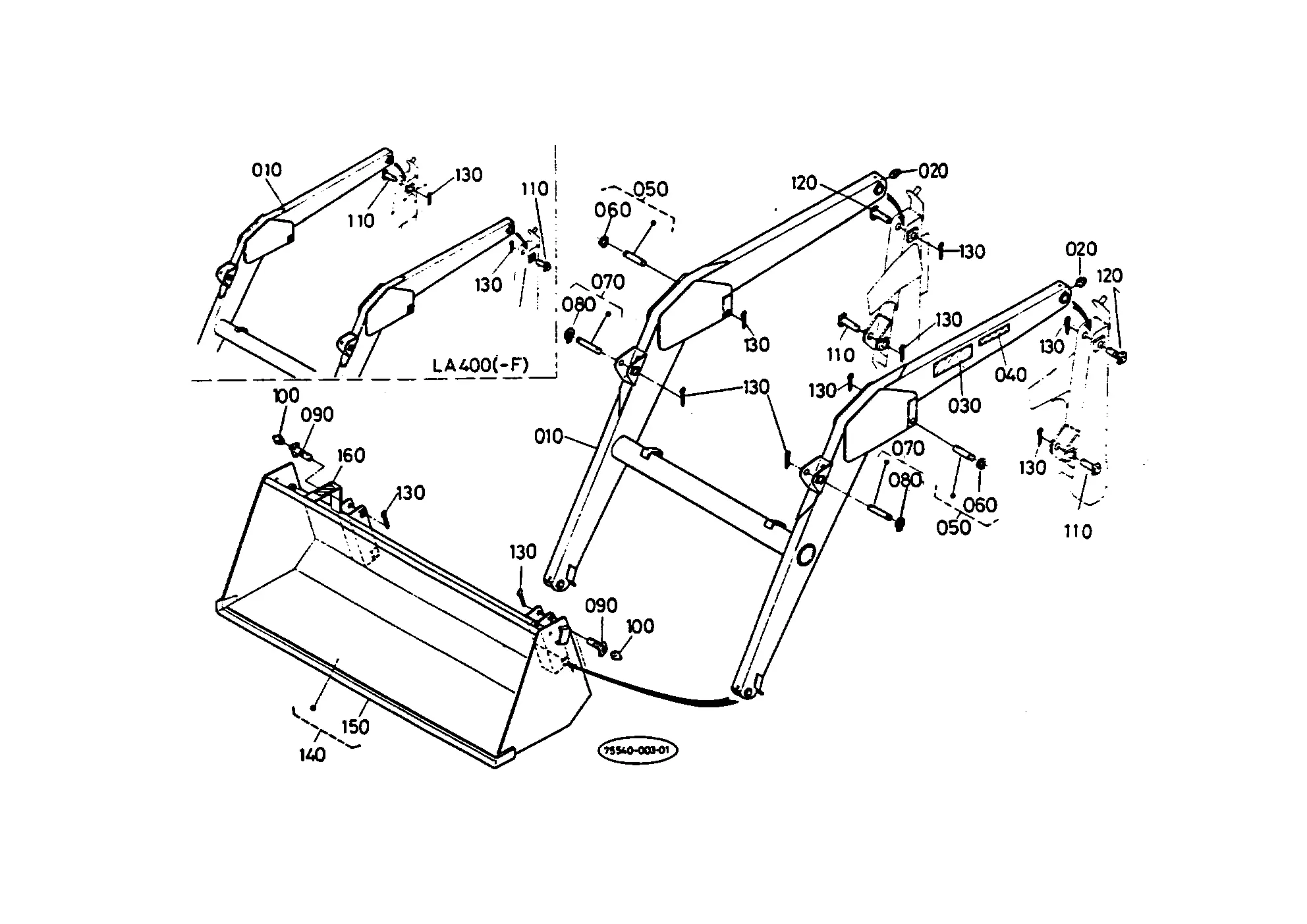 Kubota LA500 (FRONT LOADER) Parts Diagrams