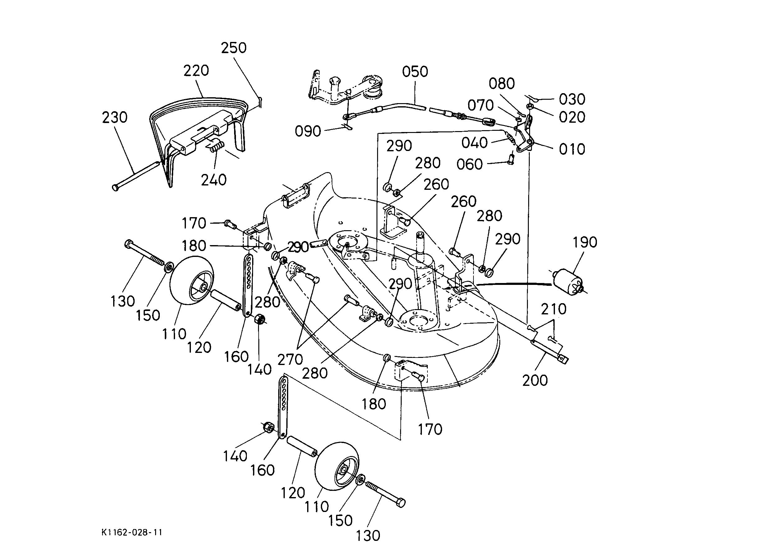 Kubota RCK40LTB(T1570) (REPL MWR 40" MID MOUNT) Parts Diagrams
