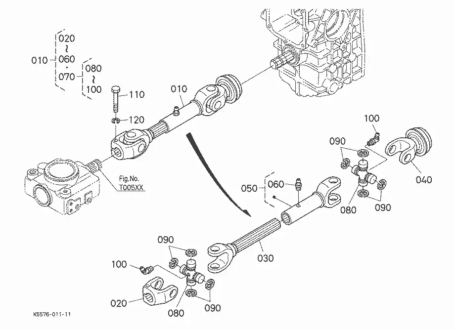 Kubota RCK54P-227Z (REPL 54" PRO COMMERCIAL DECK) Parts Diagrams