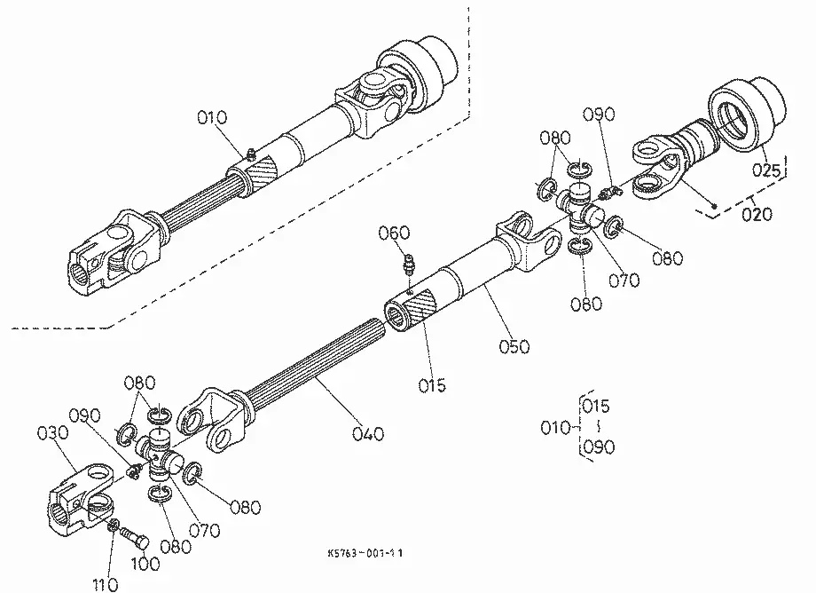 Kubota RCK60B-75B (60" MID MOUNT MOWER) Parts Diagrams