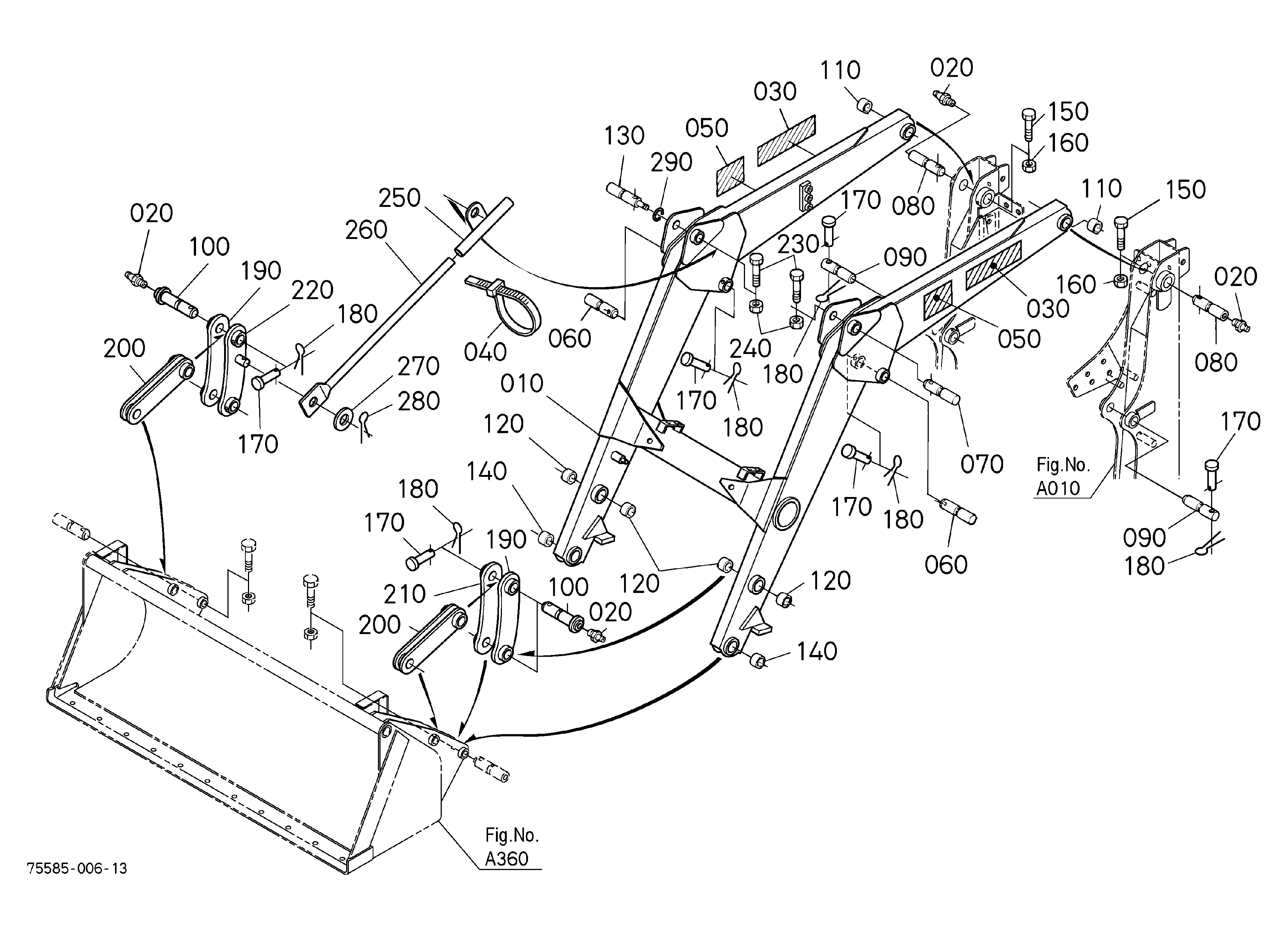 Kubota TL1150 (SELF LEVELING FRONT LOADER) Parts Diagrams