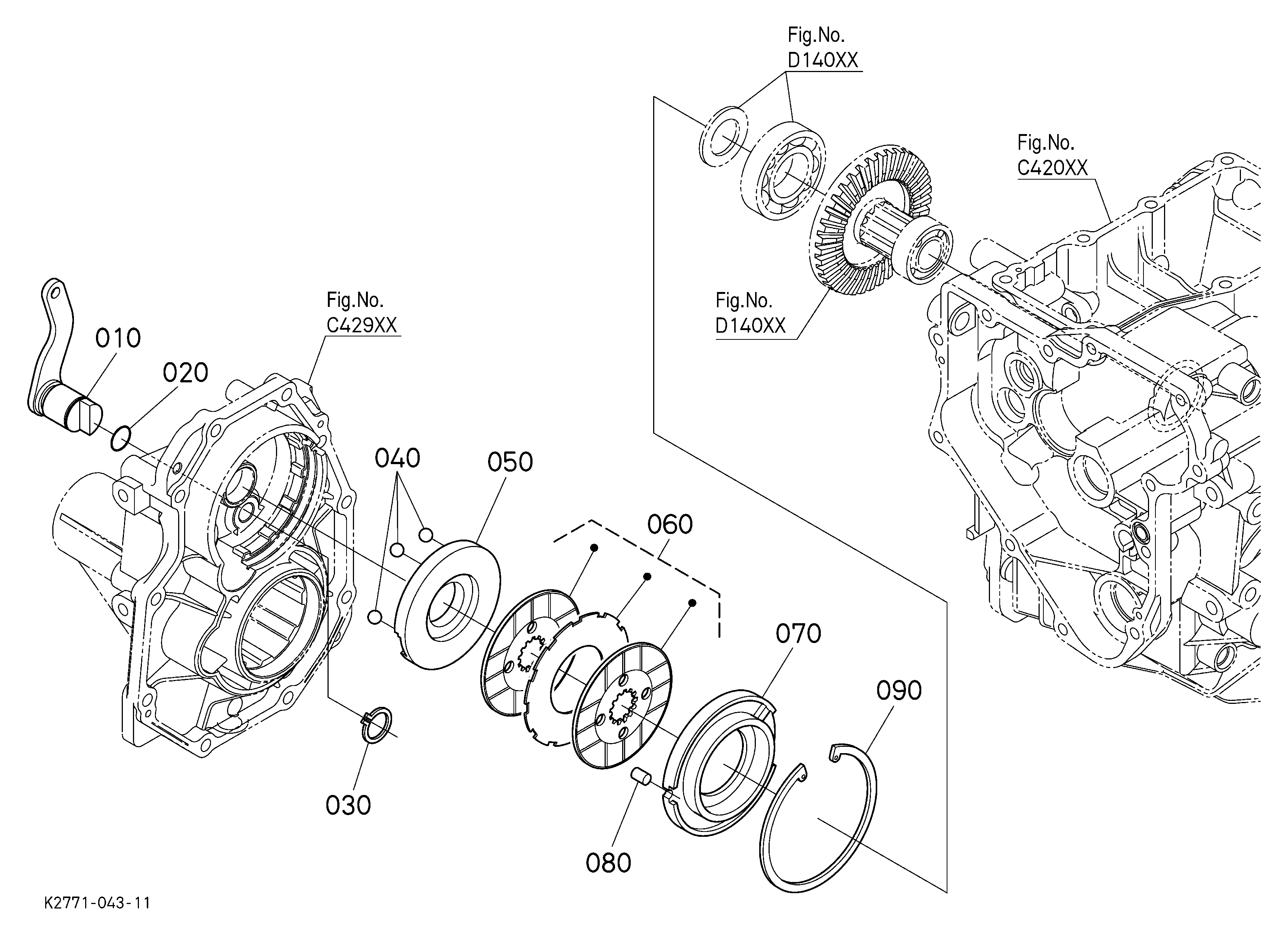 Kubota BX2370-1 (4WD TRACTOR W/ FOLDABLE ROPS) Parts Diagrams
