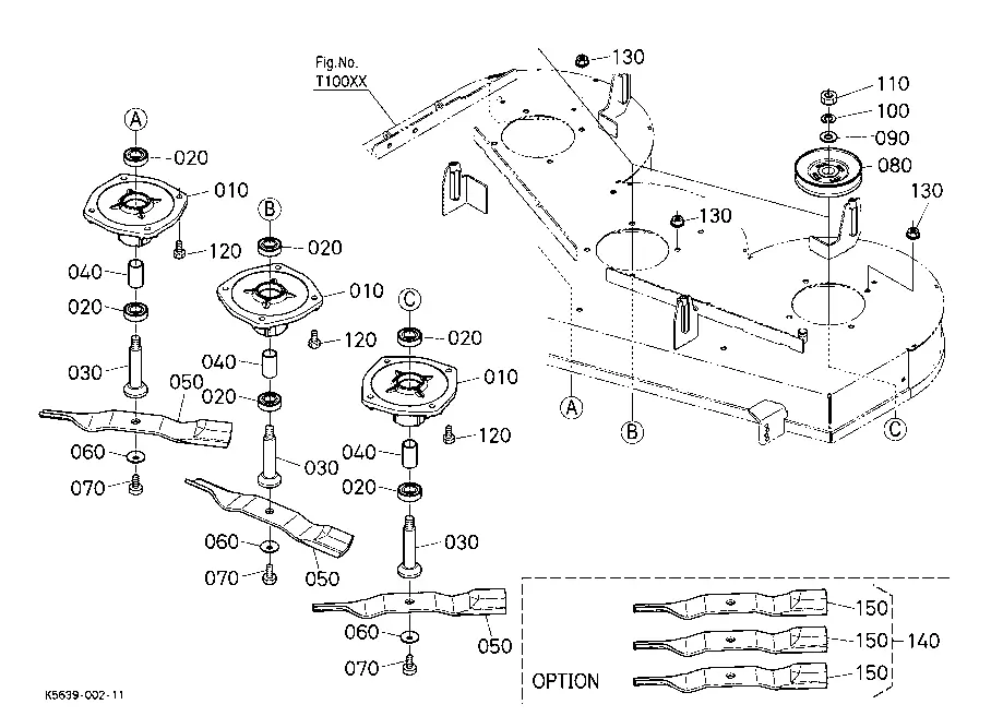 Kubota RCK54P-127Z(Z125EBR / Z125SKH) Parts Diagrams
