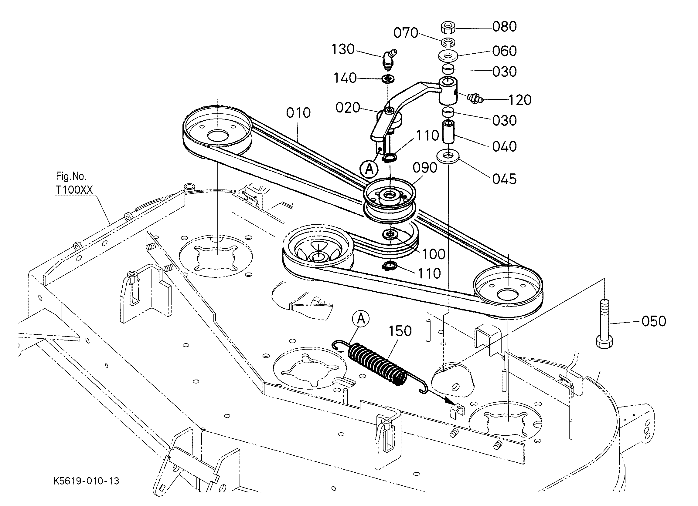 Kubota RCK54P-227Z(ZG227A) (REPL 54" PRO COMMERCIAL DECK) Parts Diagrams