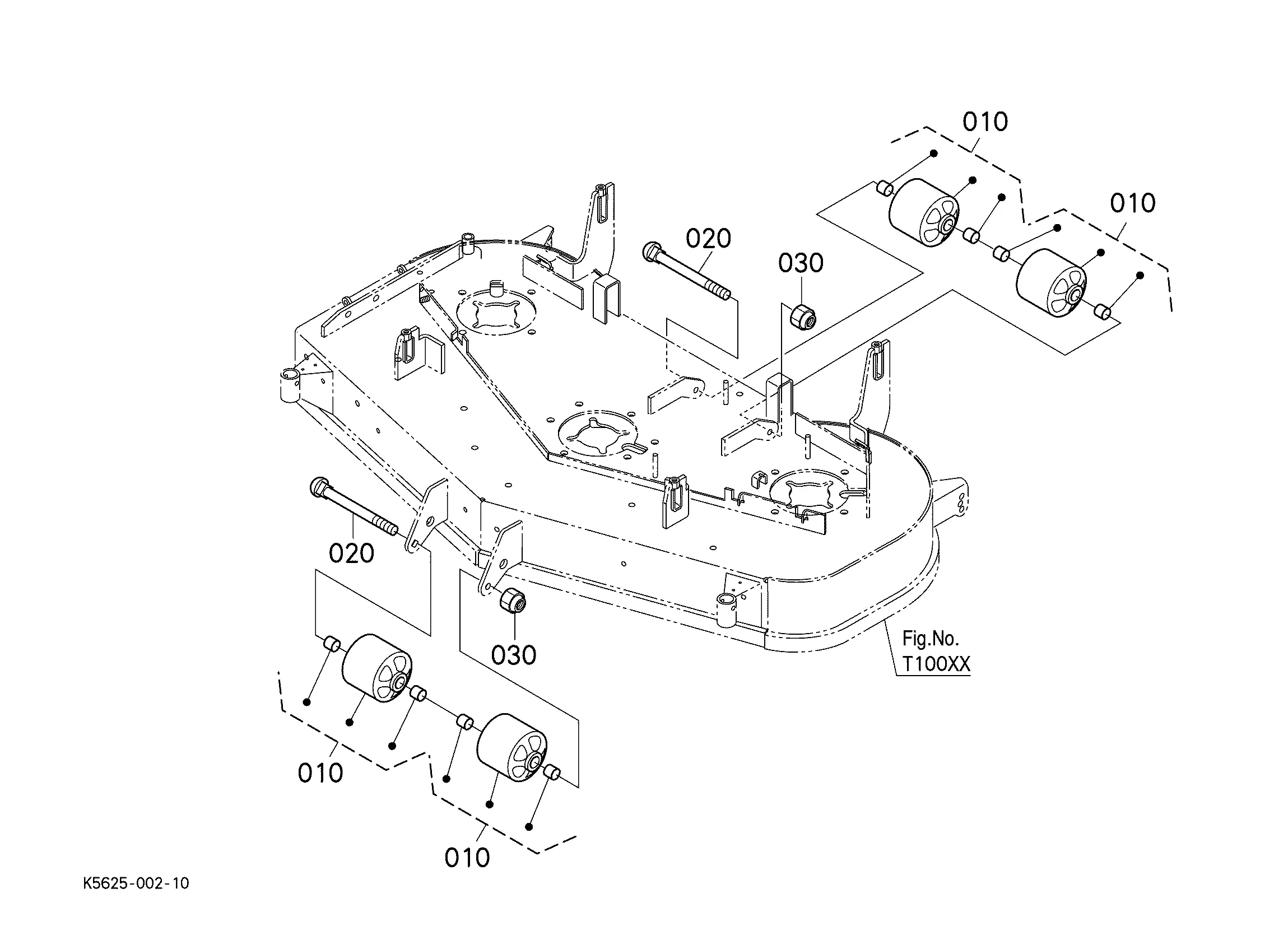 Kubota RCK54P-321Z(ZD321N) (REPL 54" PRO COMMERCIAL DECK) Parts Diagrams
