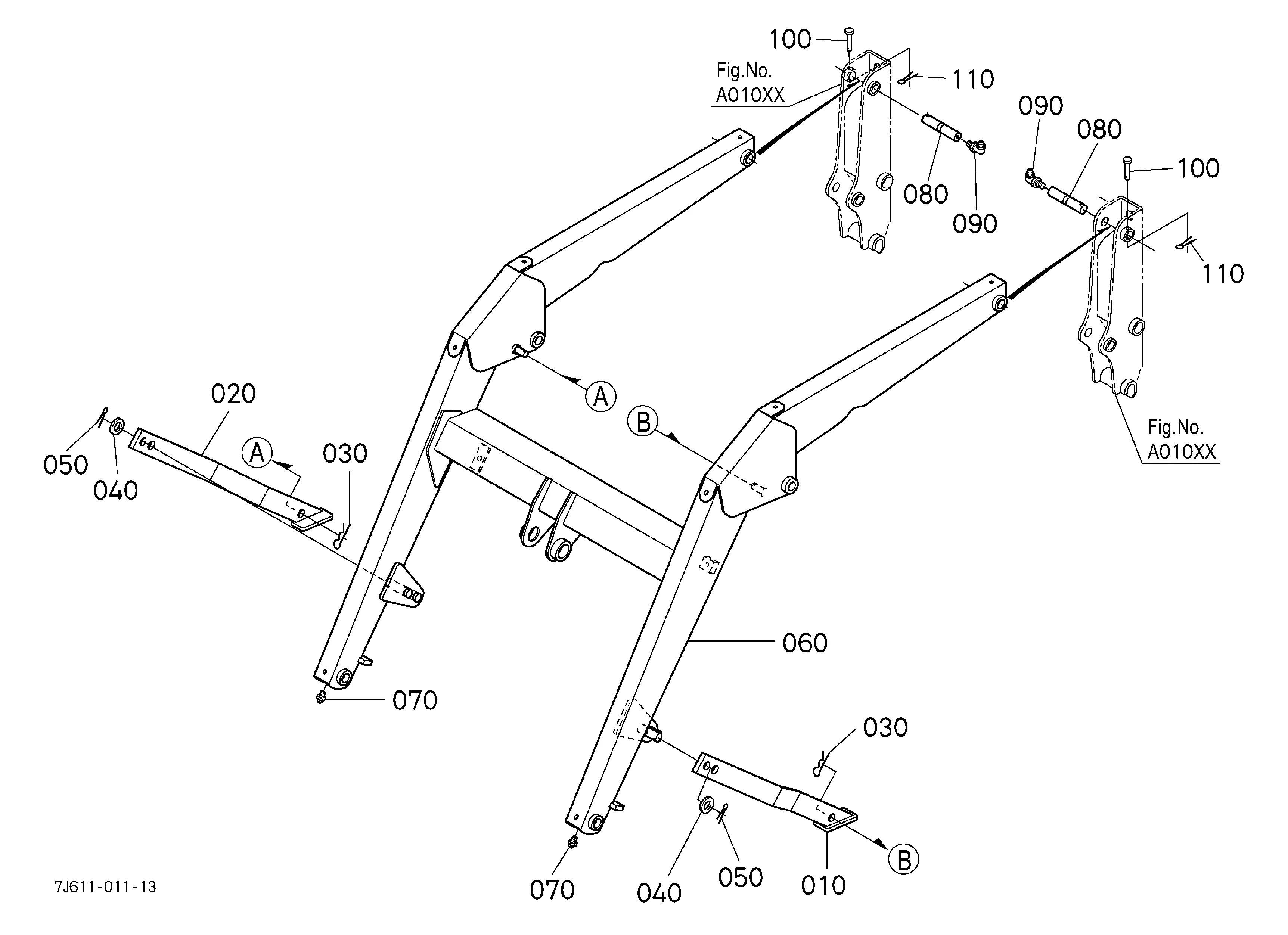 Kubota LA210 (REPLACEMENT LOADER / BX23) Parts Diagrams