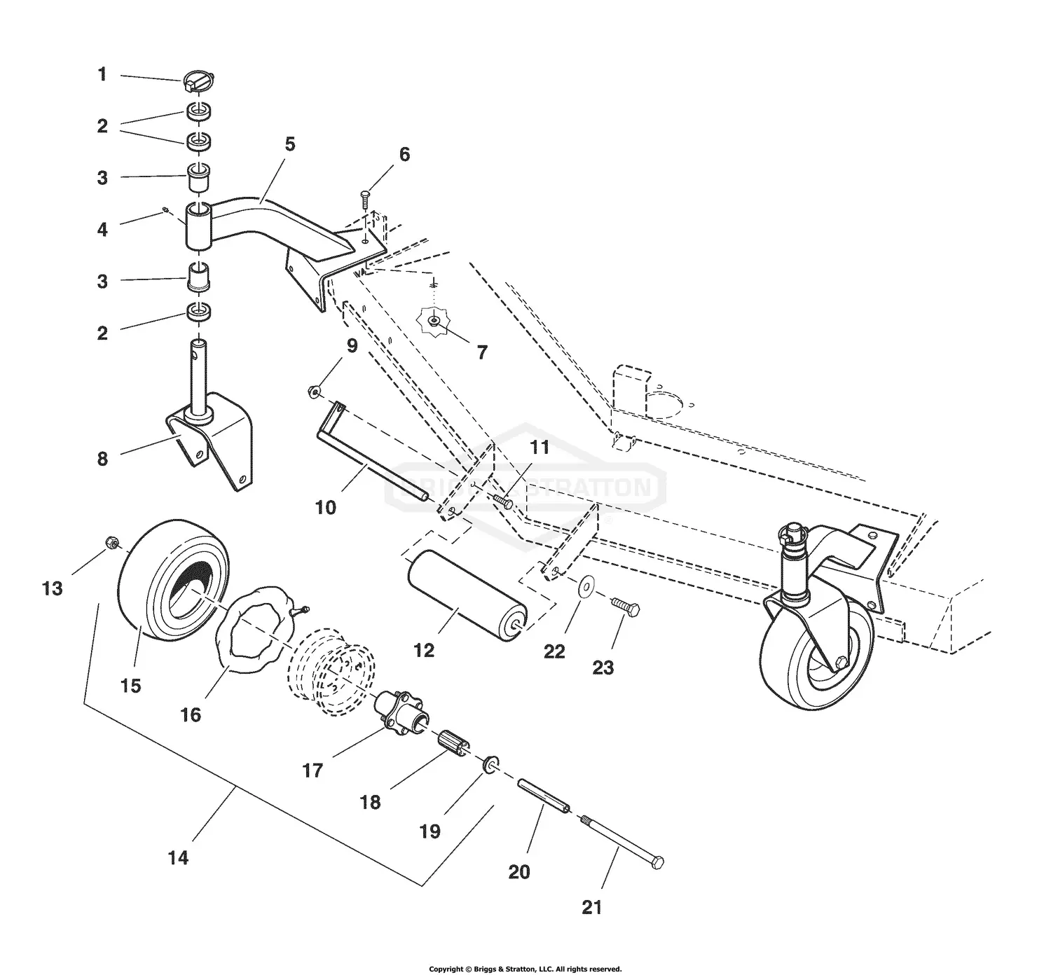 Ferris H2220K - Hydro Drive, 20HP Kohler (S/N: 7671 & Above) Parts Diagrams