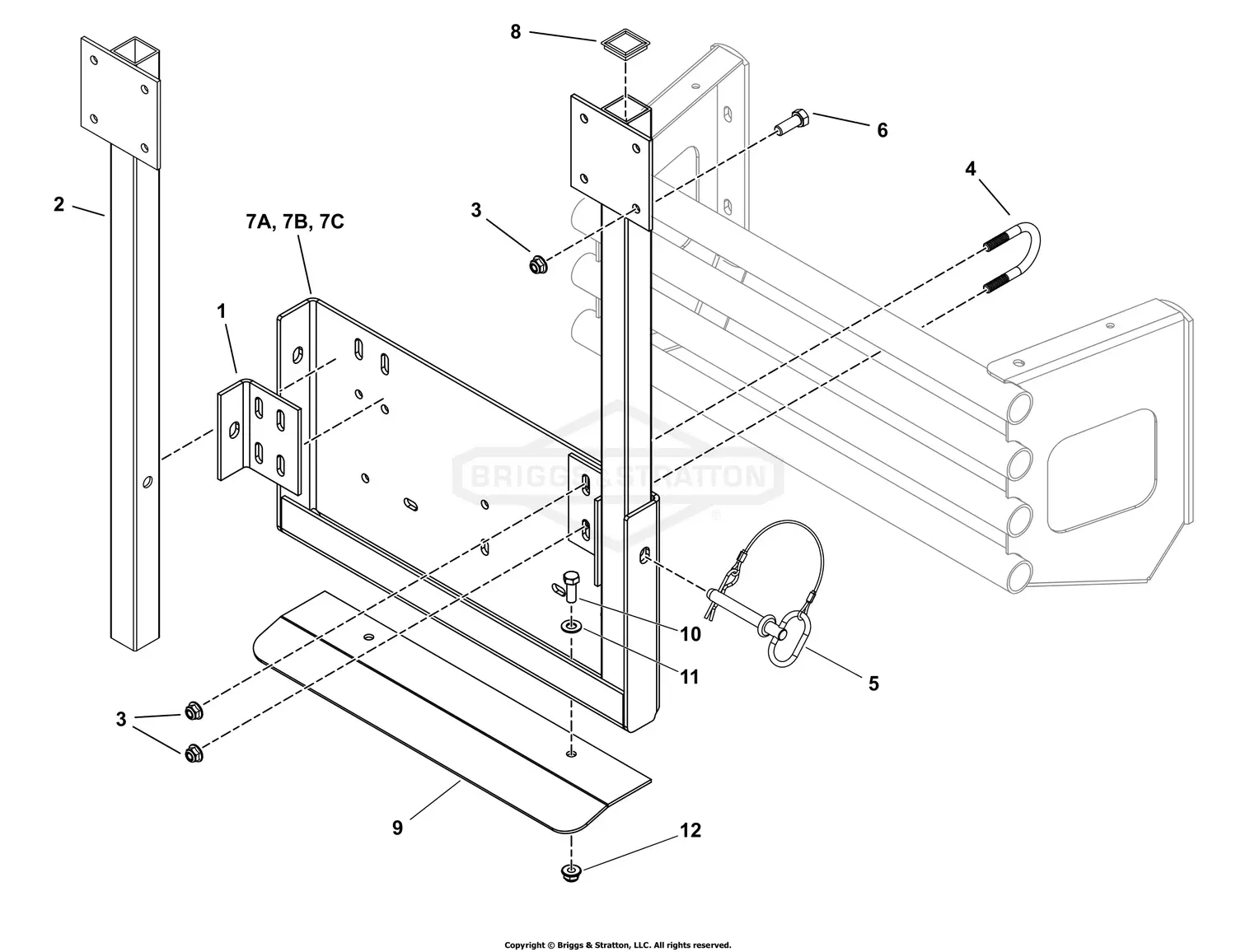 Ferris 5600348 - 61" 2-Bag System (IS500Z iCD Series) Parts Diagrams