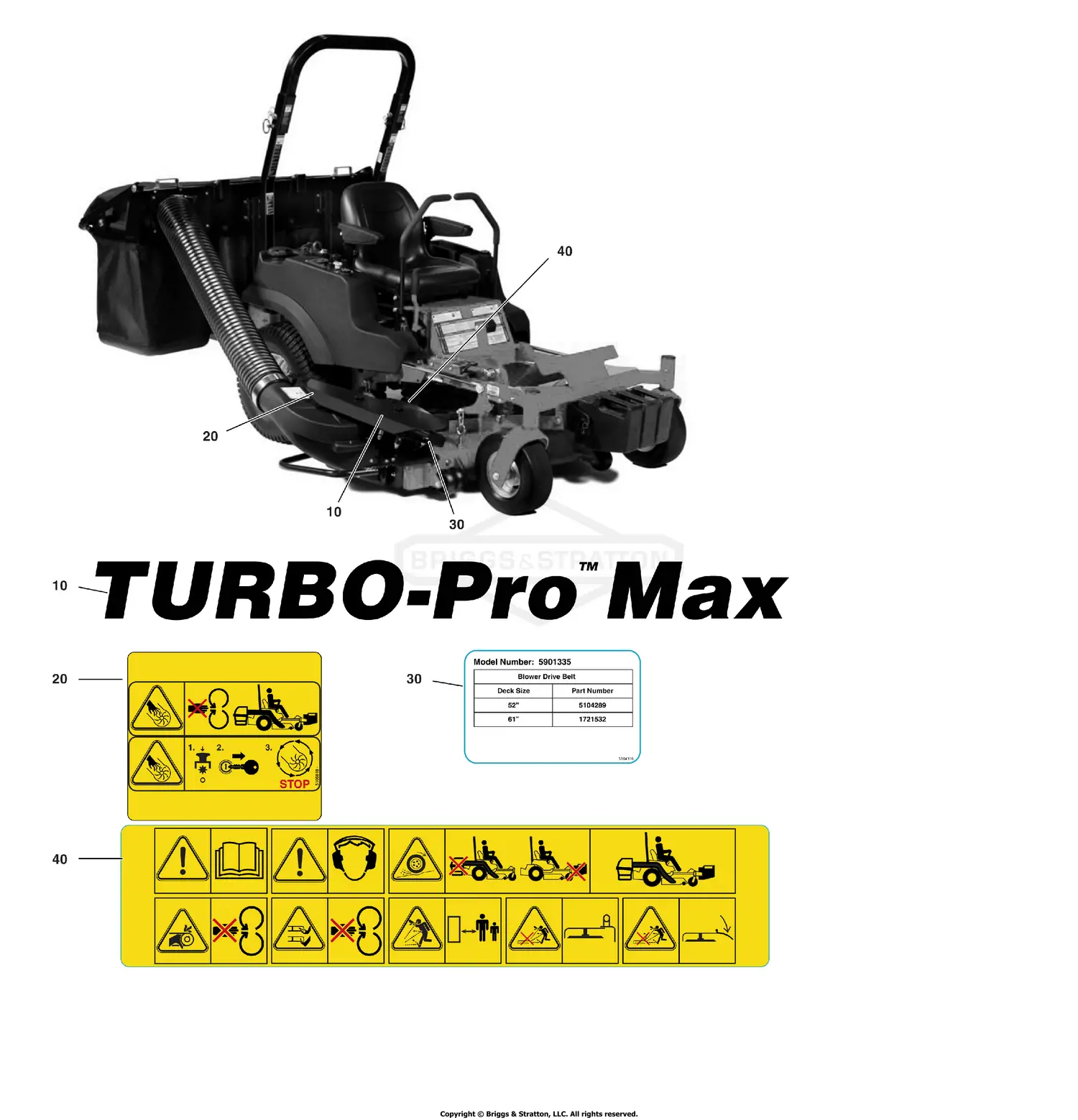 Ferris 5601419 - 60" iCD TURBO-Pro MAX; EZ Dump XL 14 cu. ft. Hopper ...