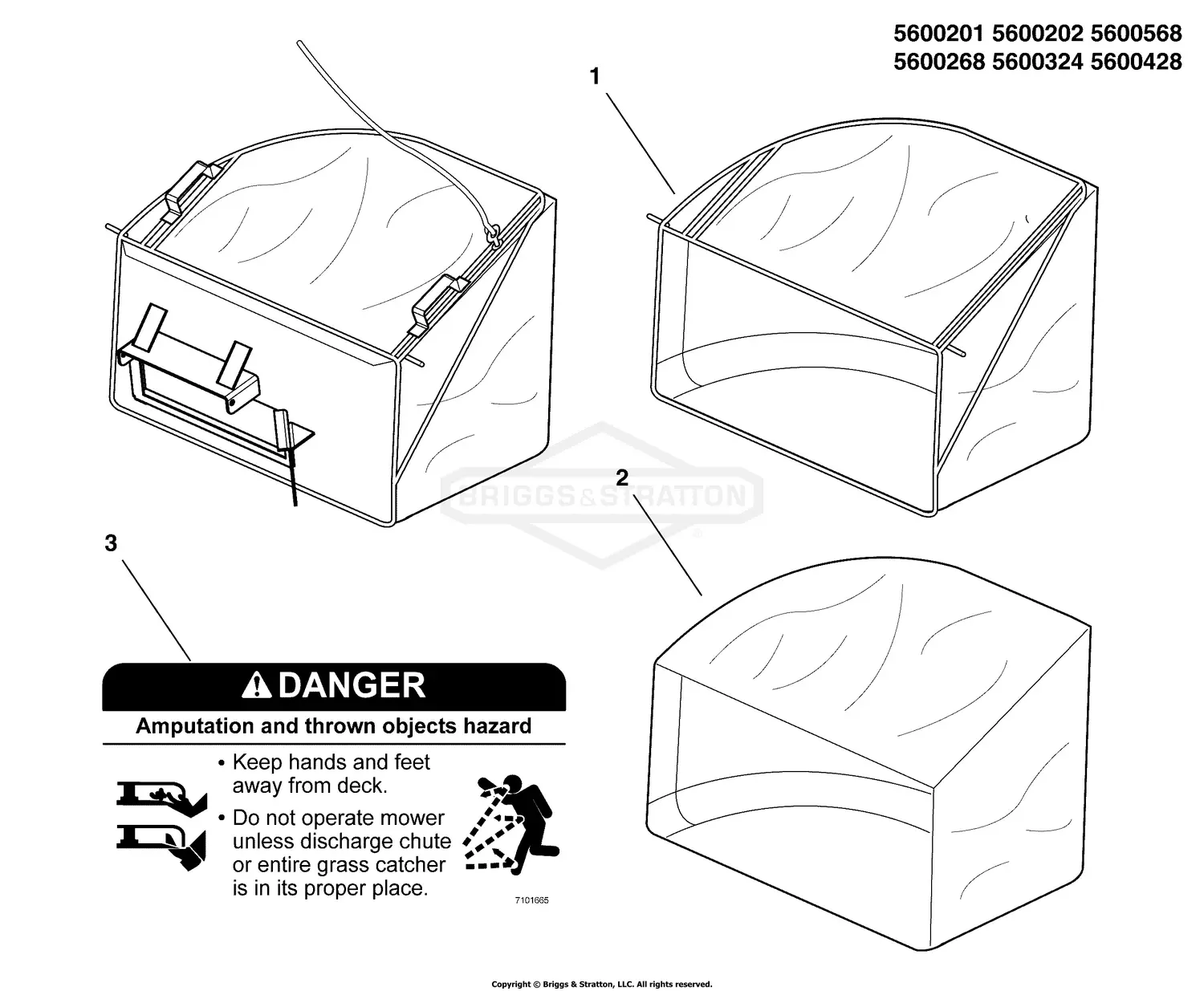 Ferris 5600268 - KIT, BAGGER, 32/36 - WB (3.25 BUSHEL) Parts Diagrams
