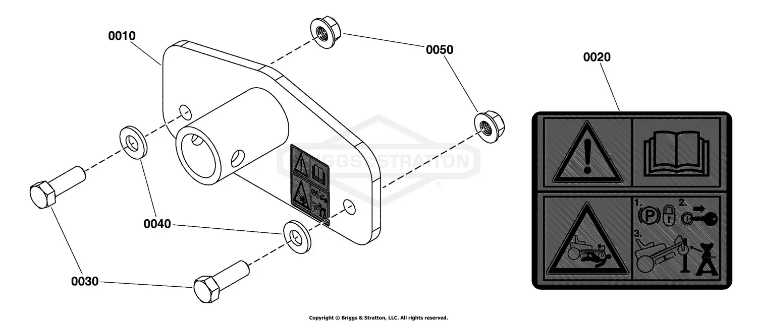 Ferris 5601235 - Service Jack Mount Kit (7.25") 2200/3300 Parts Diagrams