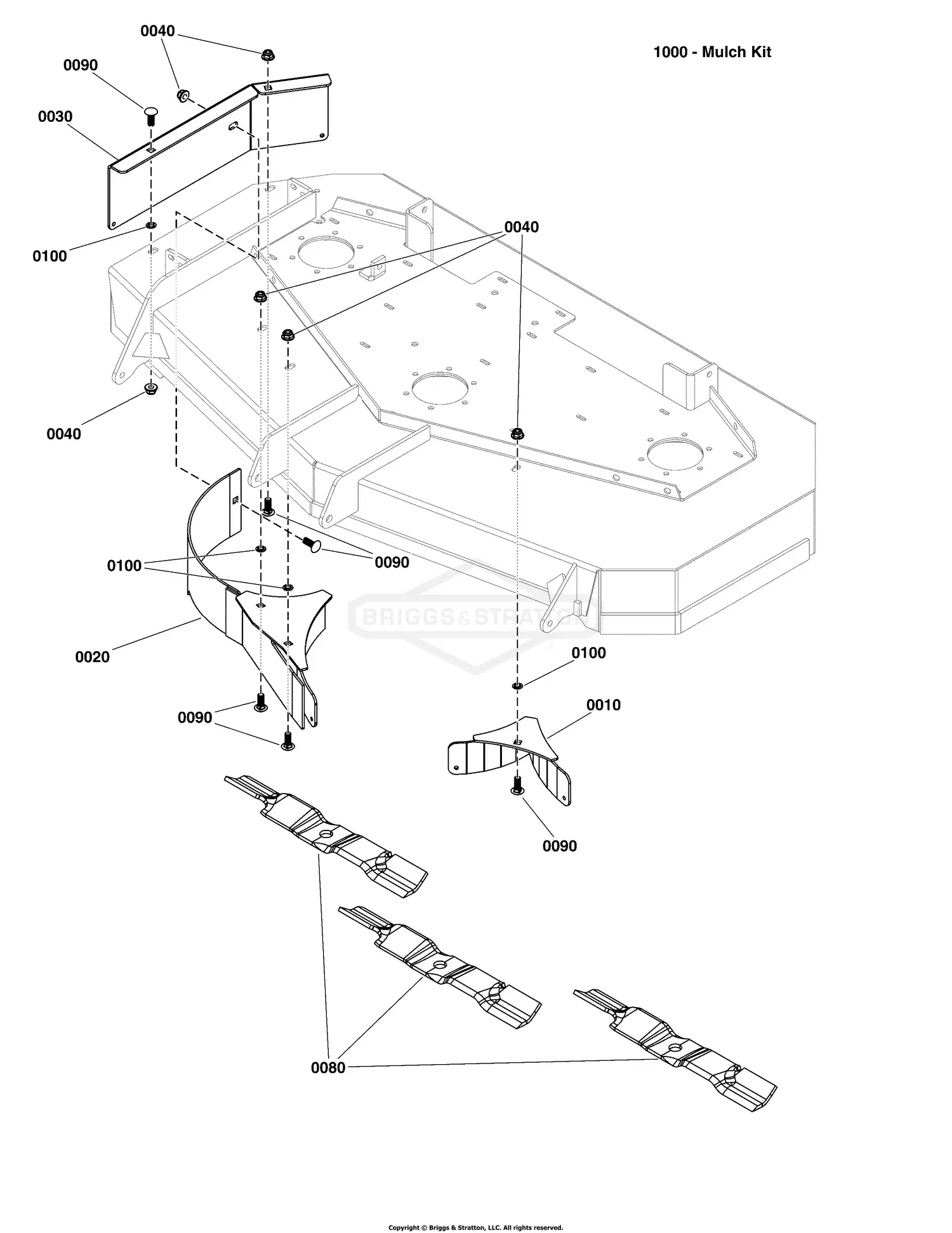 Ferris 5601096 - Mulch Kit for ZTR w/ 48" Flat Nosed Deck, IS600Z Parts ...