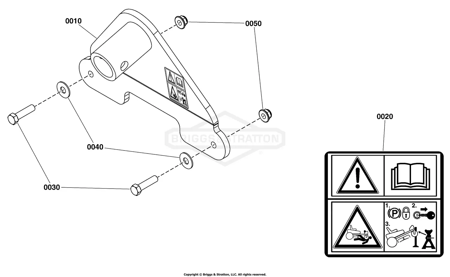 Ferris 5601077 - Service Jack Mount Kit (10") Parts Diagrams