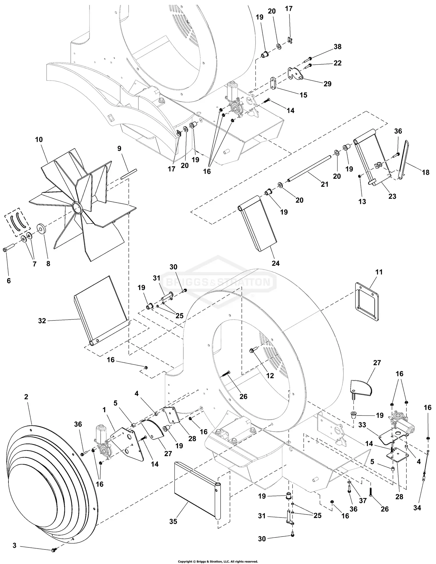 Ferris 5901962 - FB3000 Hurricane Series Stand-On Debris Blower Parts ...