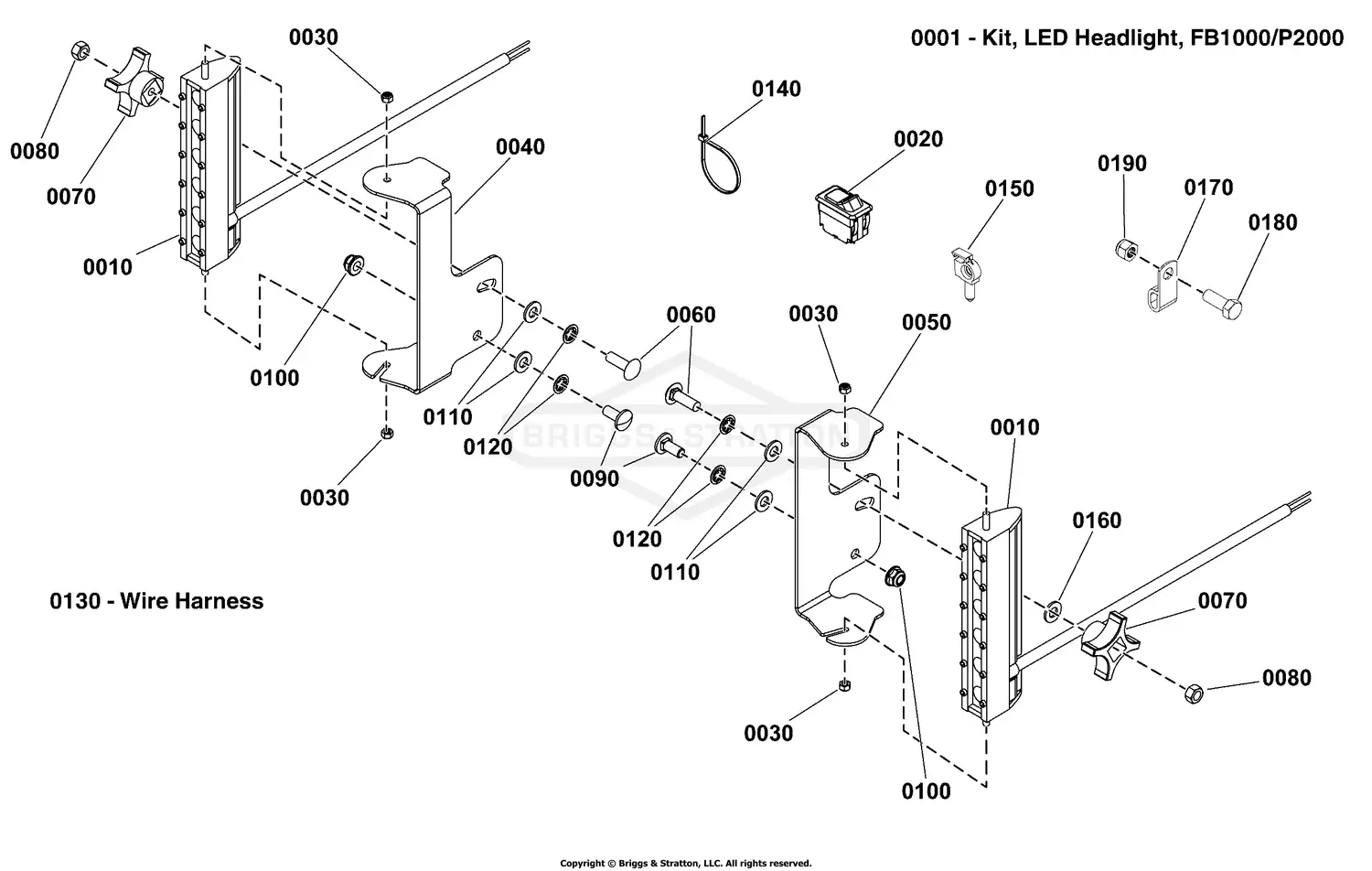 Ferris 5601318 - LED Headlight Kit Parts Diagrams