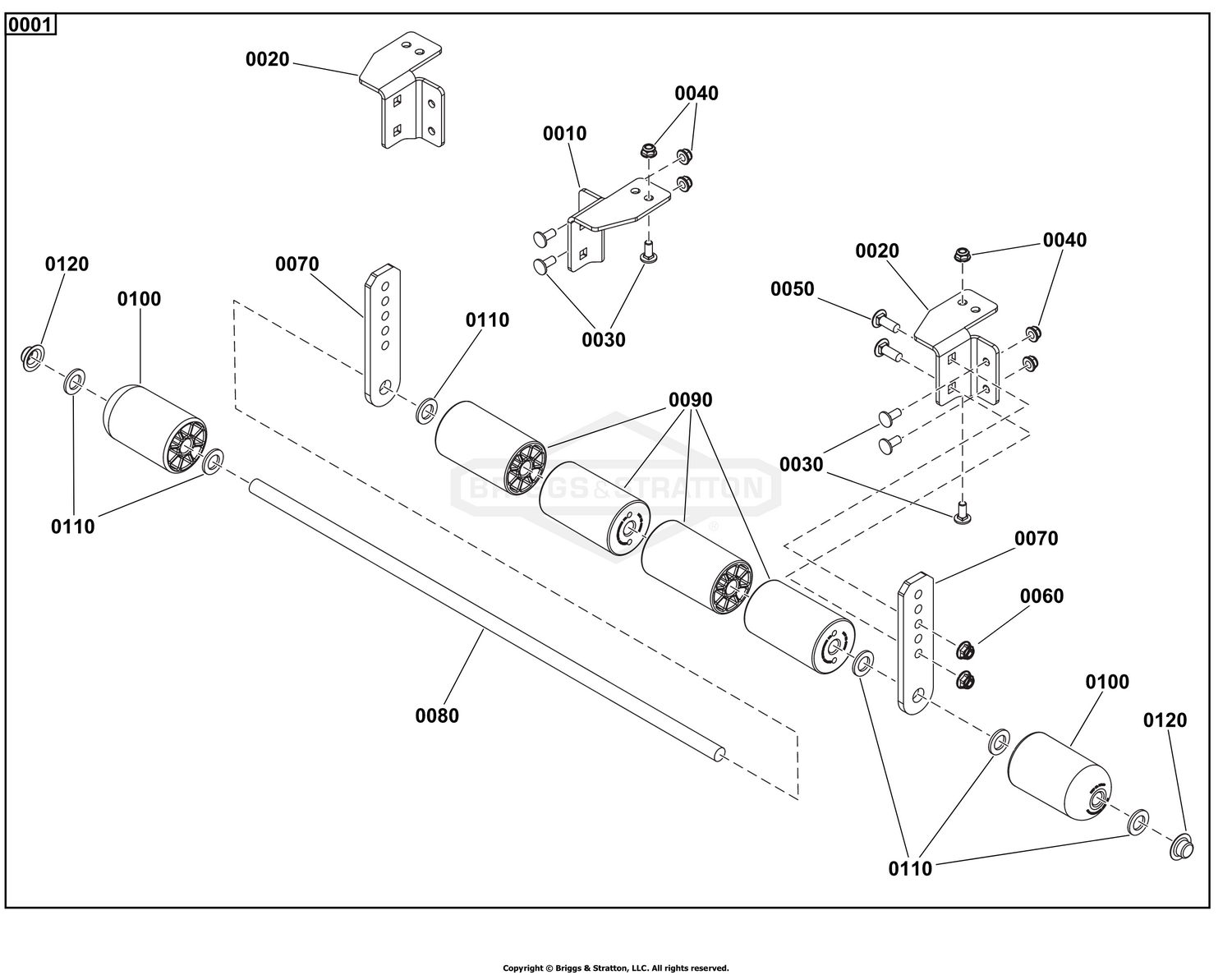Ferris 5601539 - Rear Roller Kit Parts Diagrams
