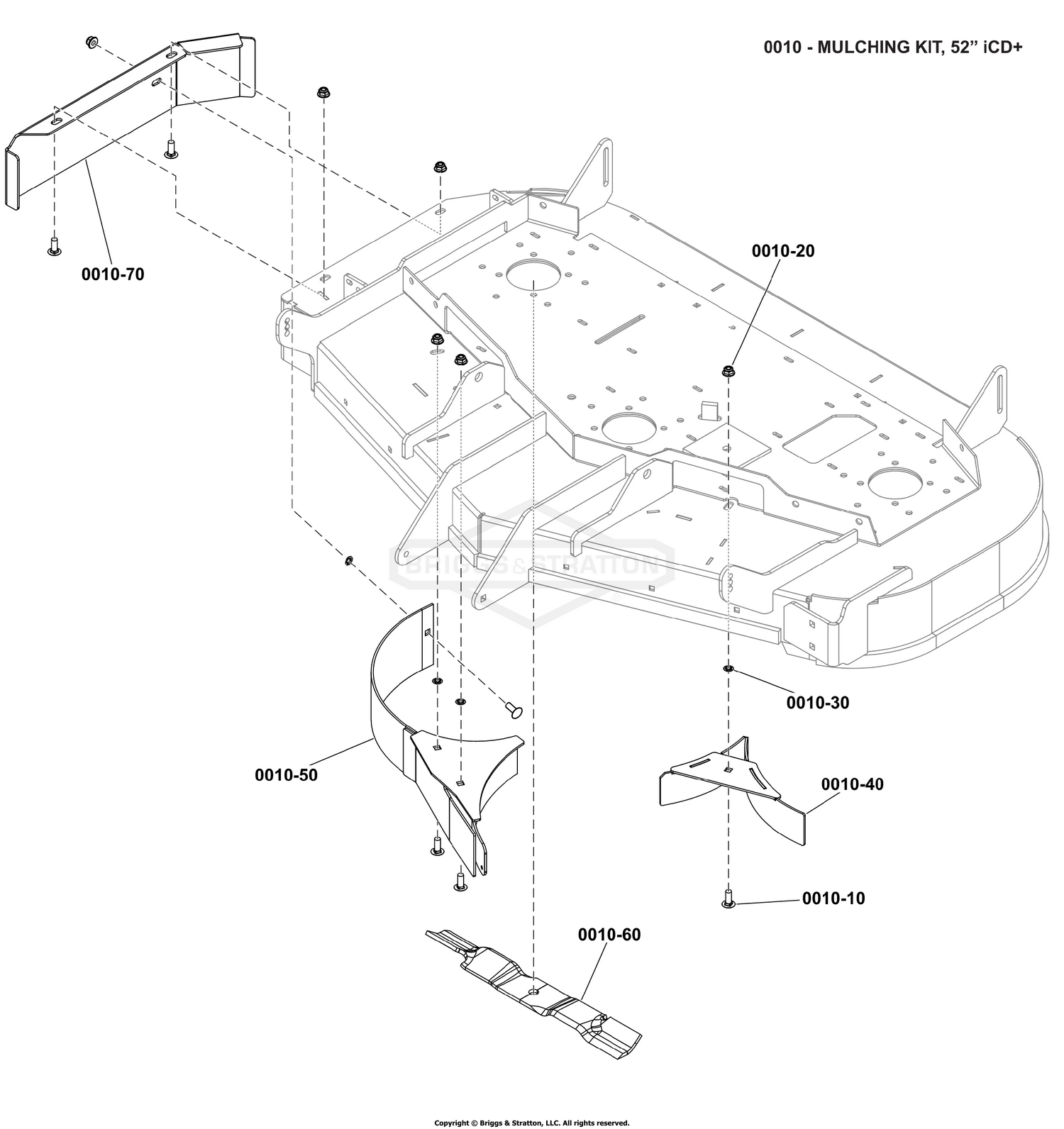 Ferris 5601547 - Mulch Kit for ZTR w/ 52" iCD+ Deck Parts Diagrams