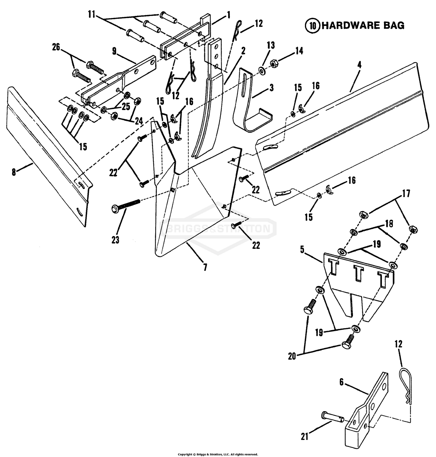 Snapper 7060731 - Hiller Furrower Kit Parts Diagrams