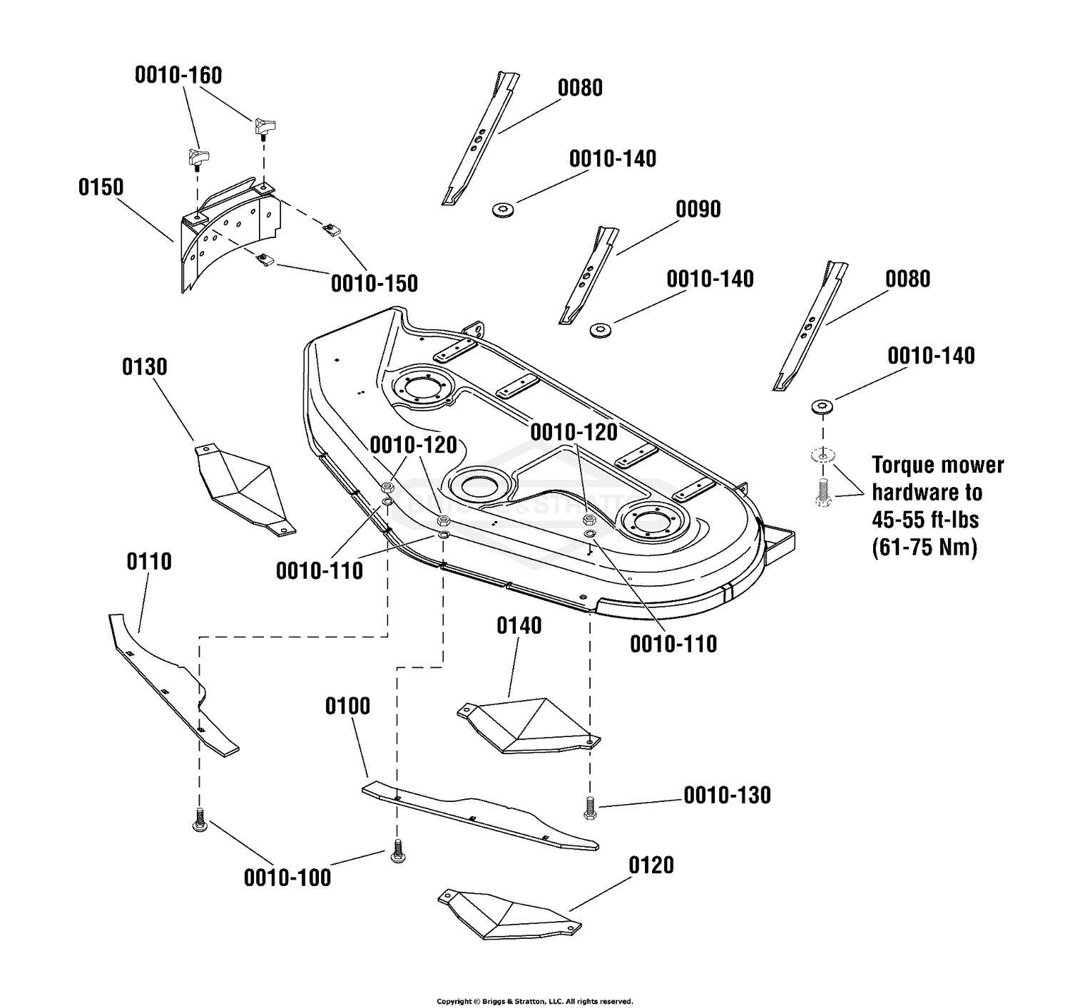 Snapper 1694508 - Grass Mulcher Kit, 54" Mower Deck Parts Diagrams