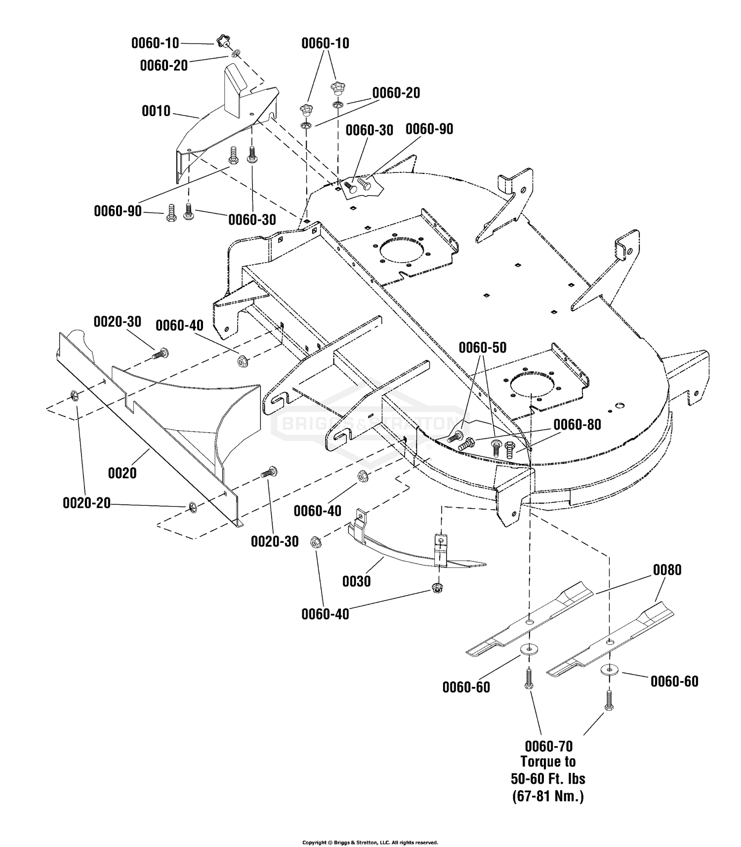 Snapper 1696550YP - Grass Mulcher Kit, 42" Fabricated Mower Deck Parts ...