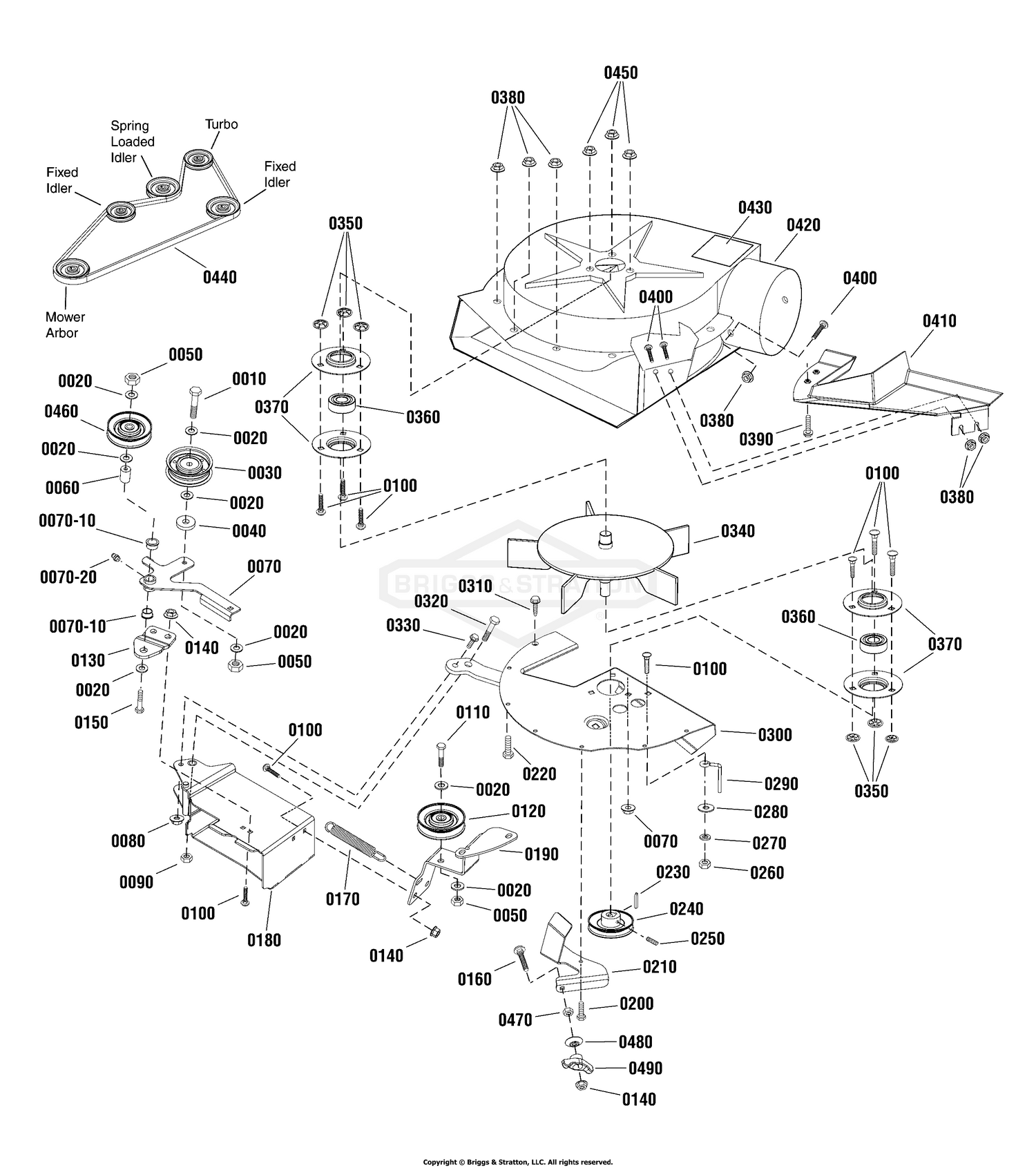 Snapper 1696750-00 - Turbo, 48" Fabricated Mower Deck Parts Diagrams