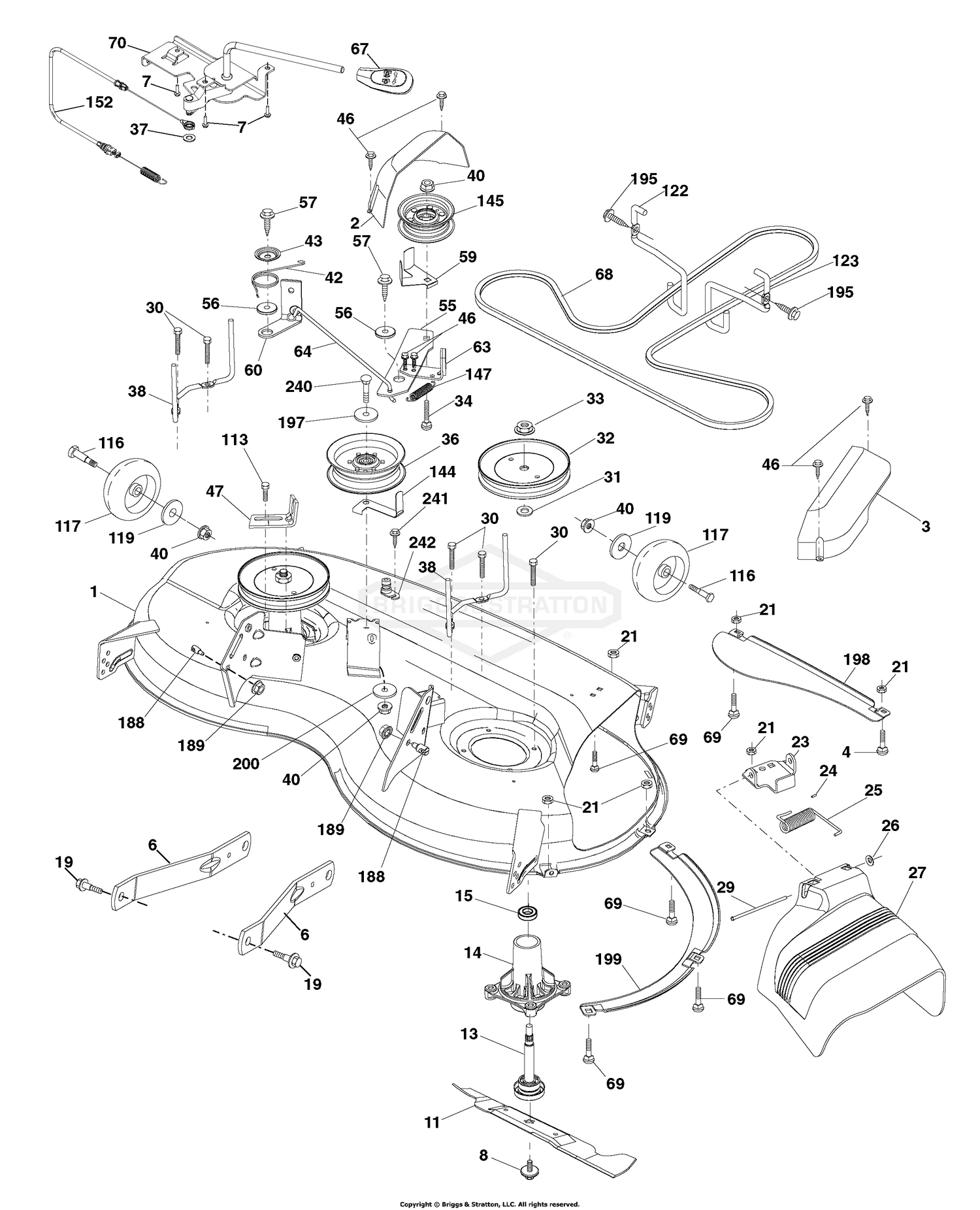 Snapper 2691202-00 - ST2046, 46" 20 Gross HP Tractor Parts Diagrams