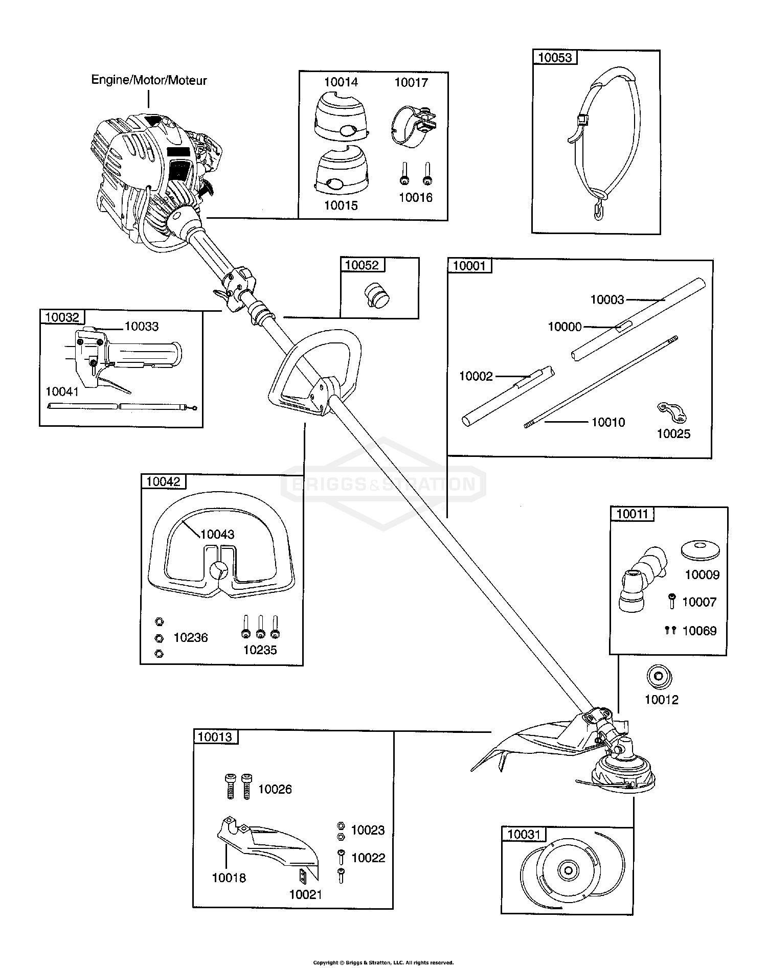 Snapper 7800059 - SST-18CL, 34cc Straight Shaft Trimmer Parts Diagrams