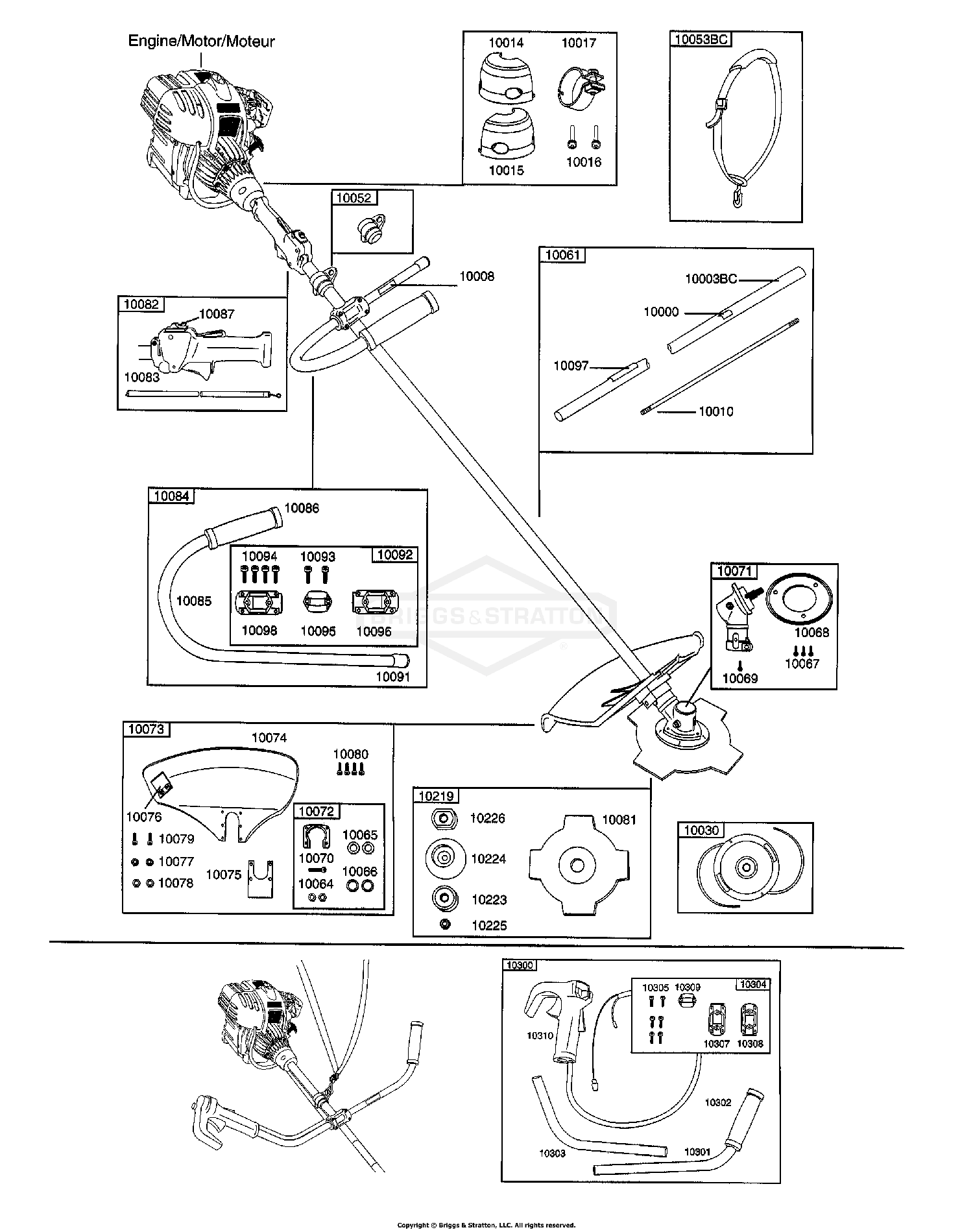 Snapper 7800060 - SST-BC, 34cc Straight Shaft Trimmer Parts Diagrams