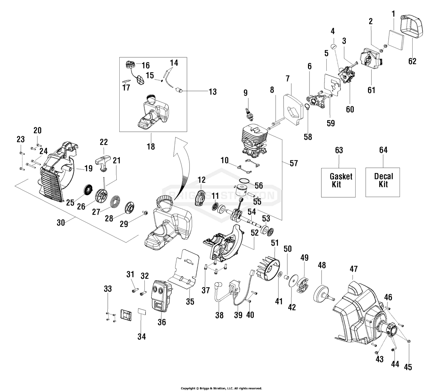 Snapper 7800957-00 - S28CD, 28cc Curved Shaft Trimmer Parts Diagrams