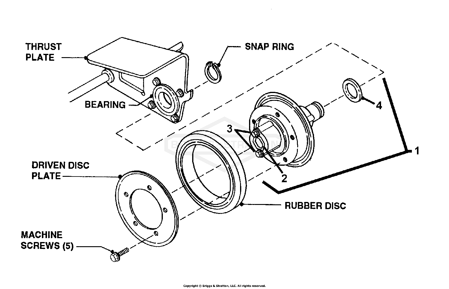 Snapper 7061276 - Driven Disc Hub Replacement Kit, 21" Propelled Parts ...