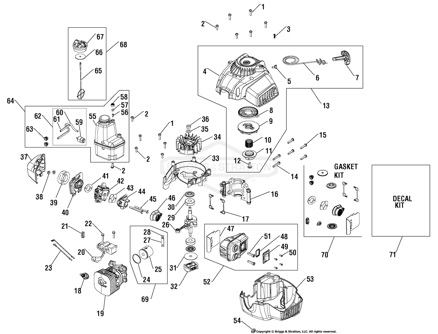 Snapper 7800960-00 - S2822, 28cc Hedge Trimmer Parts Diagrams