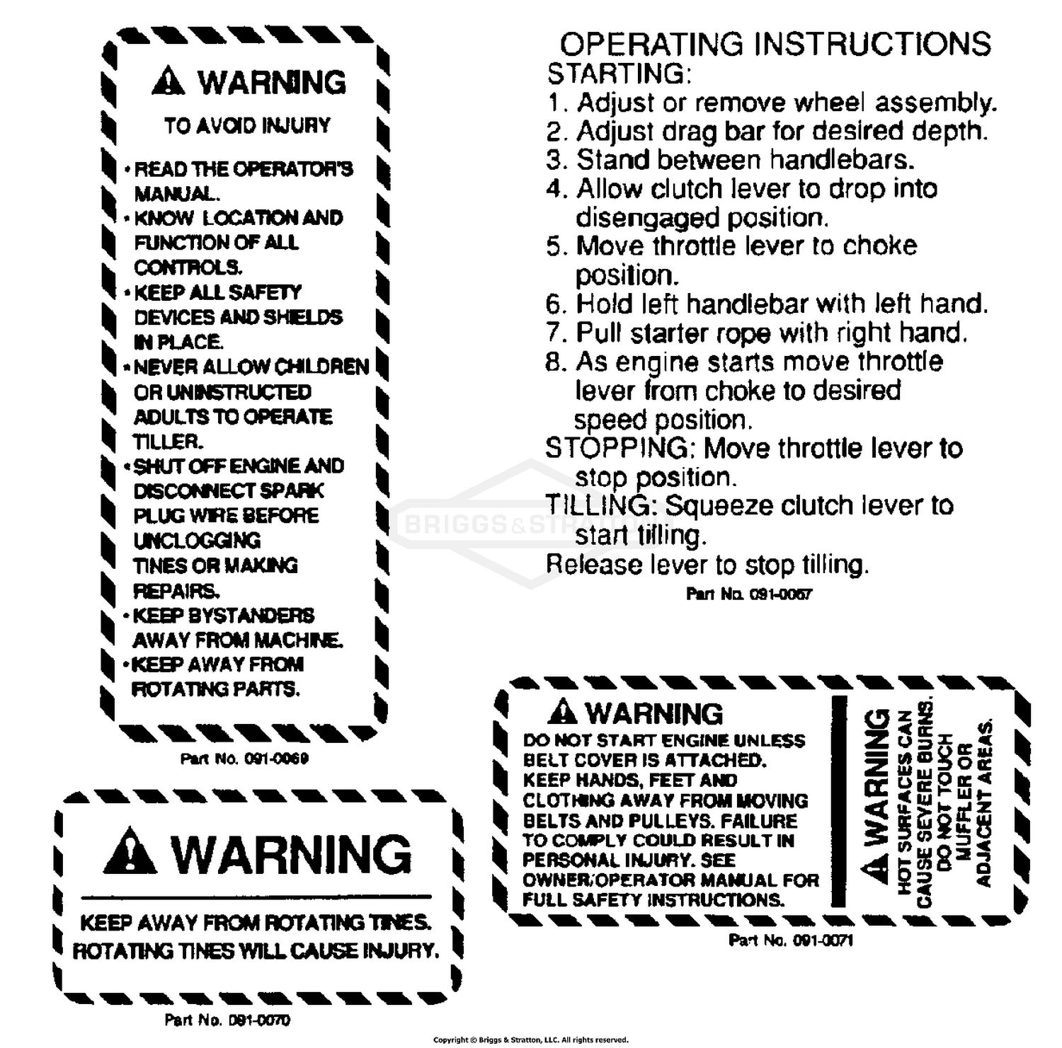 Snapper 80521 - SST5, 5 HP Front Tine Tiller Parts Diagrams