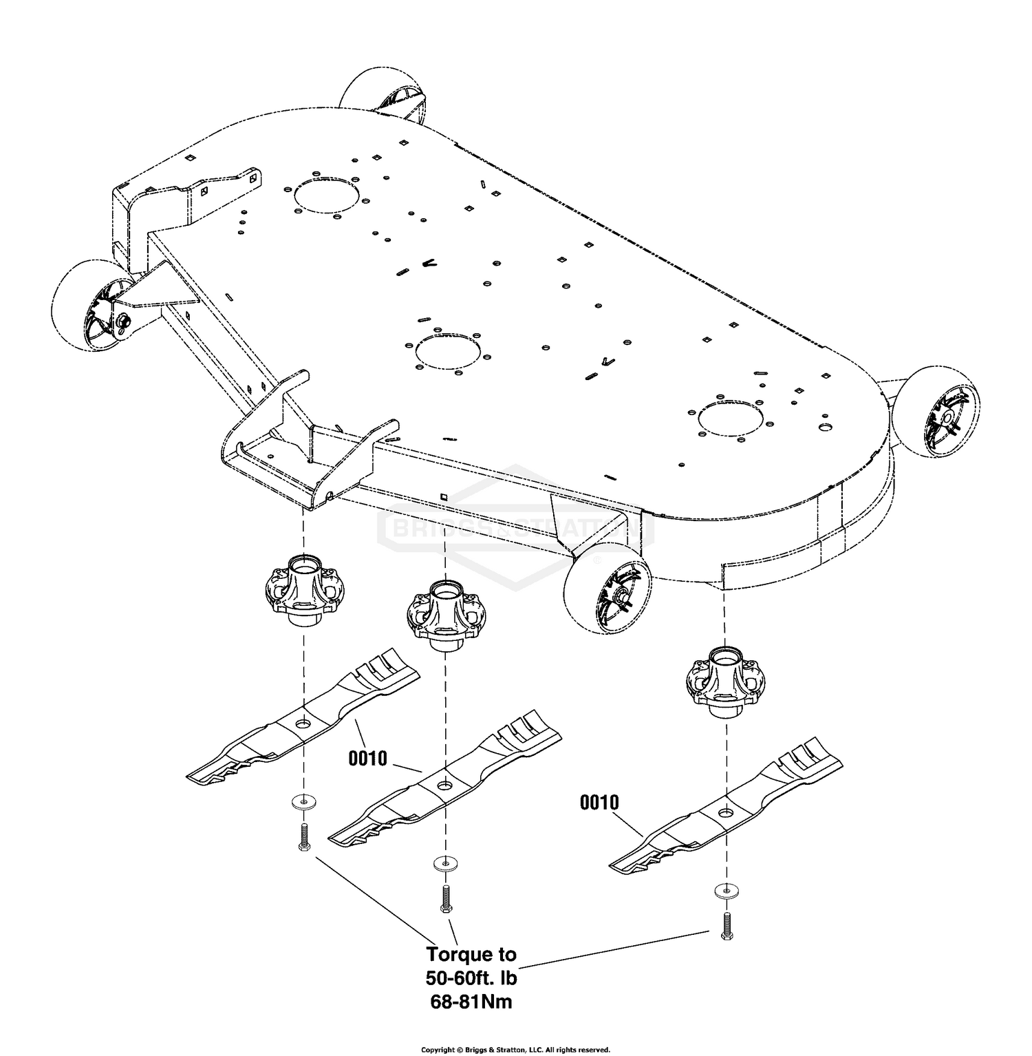 Snapper 1687927 - Mulching Blade Kit, 48" Parts Diagrams
