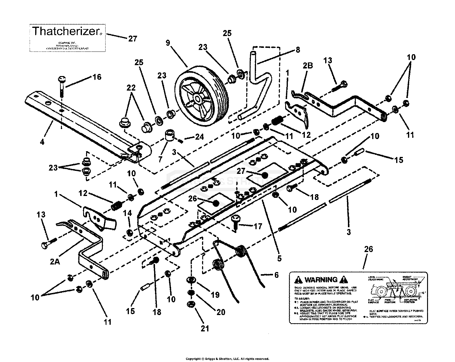 Snapper 7061256 - 21" Thatcherizer Steel & V Decks Parts Diagrams