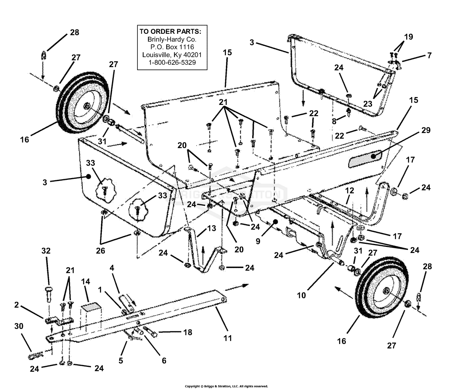 Snapper 7061910 - Dump Cart, Yard Cruiser Parts Diagrams