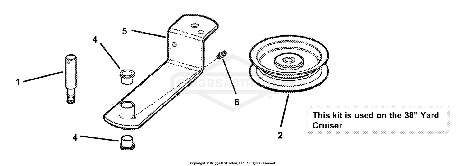 Snapper 7063127 - Idler Arm Kit, 38" Yard Cruiser Parts Diagrams