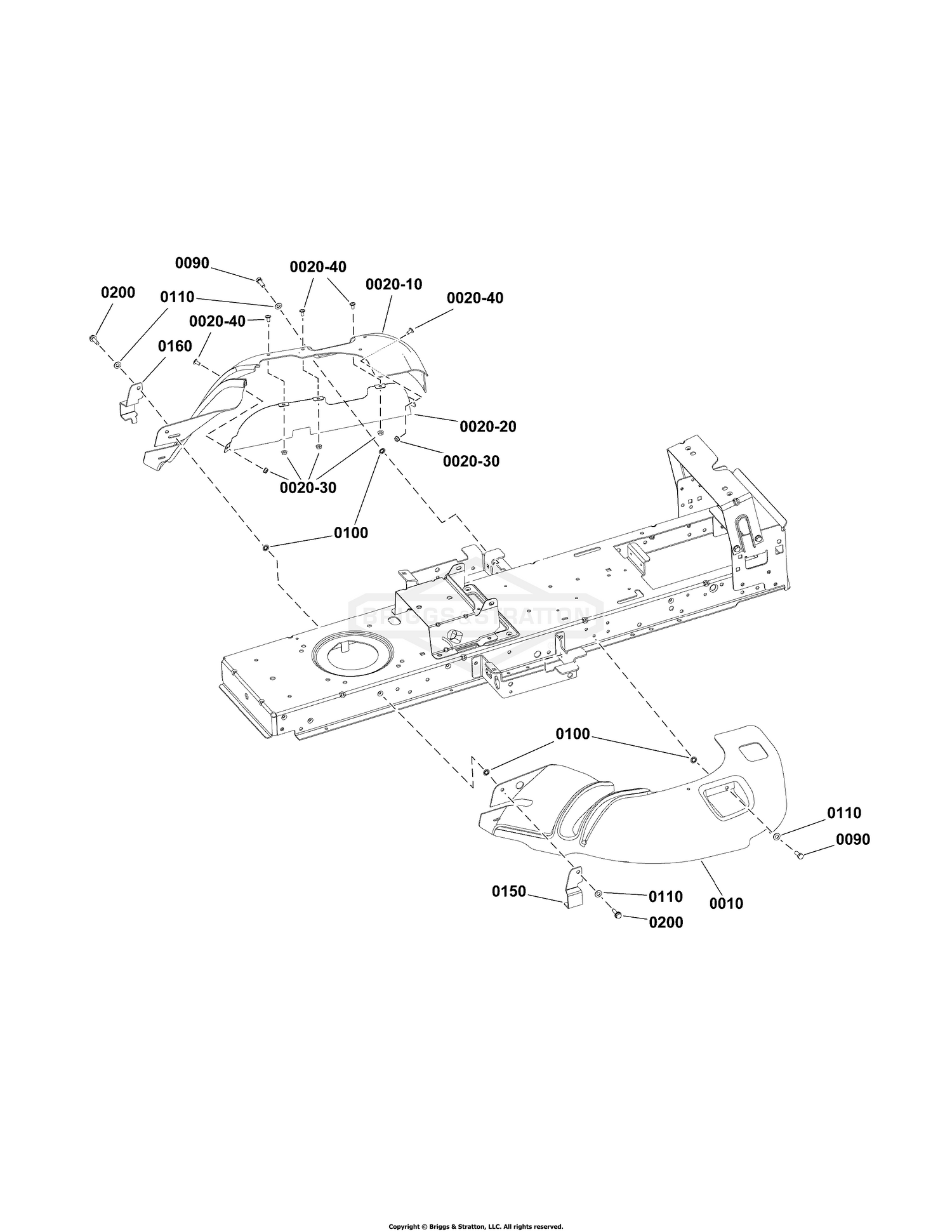 Snapper 1697442-01 - 42" (107cm) Fabricated Mower Deck (Export) Parts ...