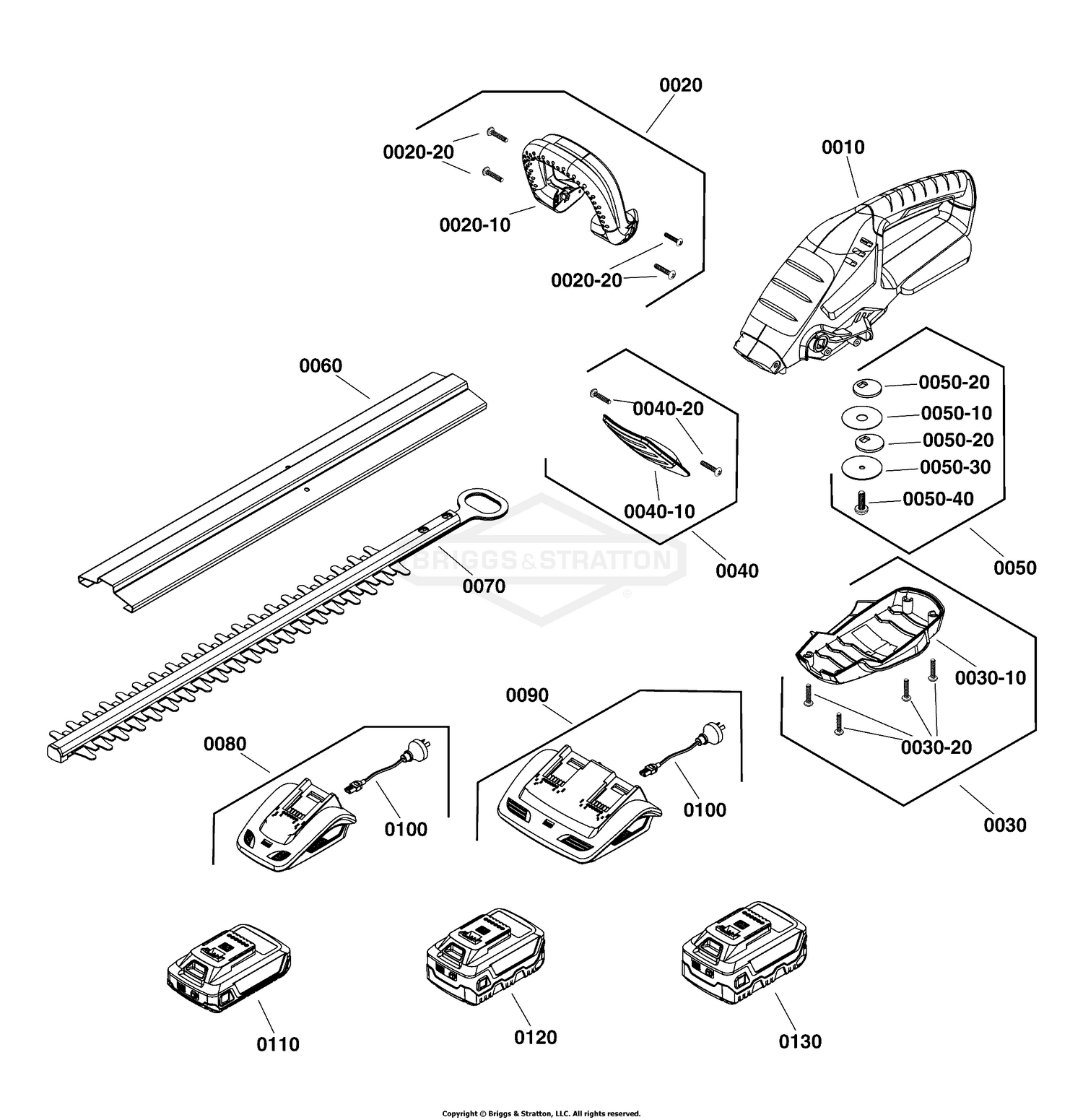 Snapper 1697470-00 - SNAPPER 18V HEDGE TRIMMER, KIT Parts Diagrams
