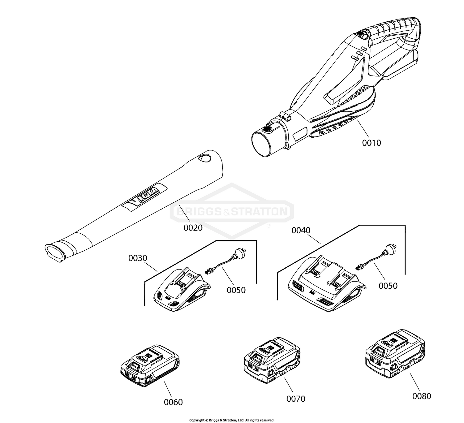 Snapper 1697480-00 - SNAPPER 18V BLOWER, CONSOLE Parts Diagrams